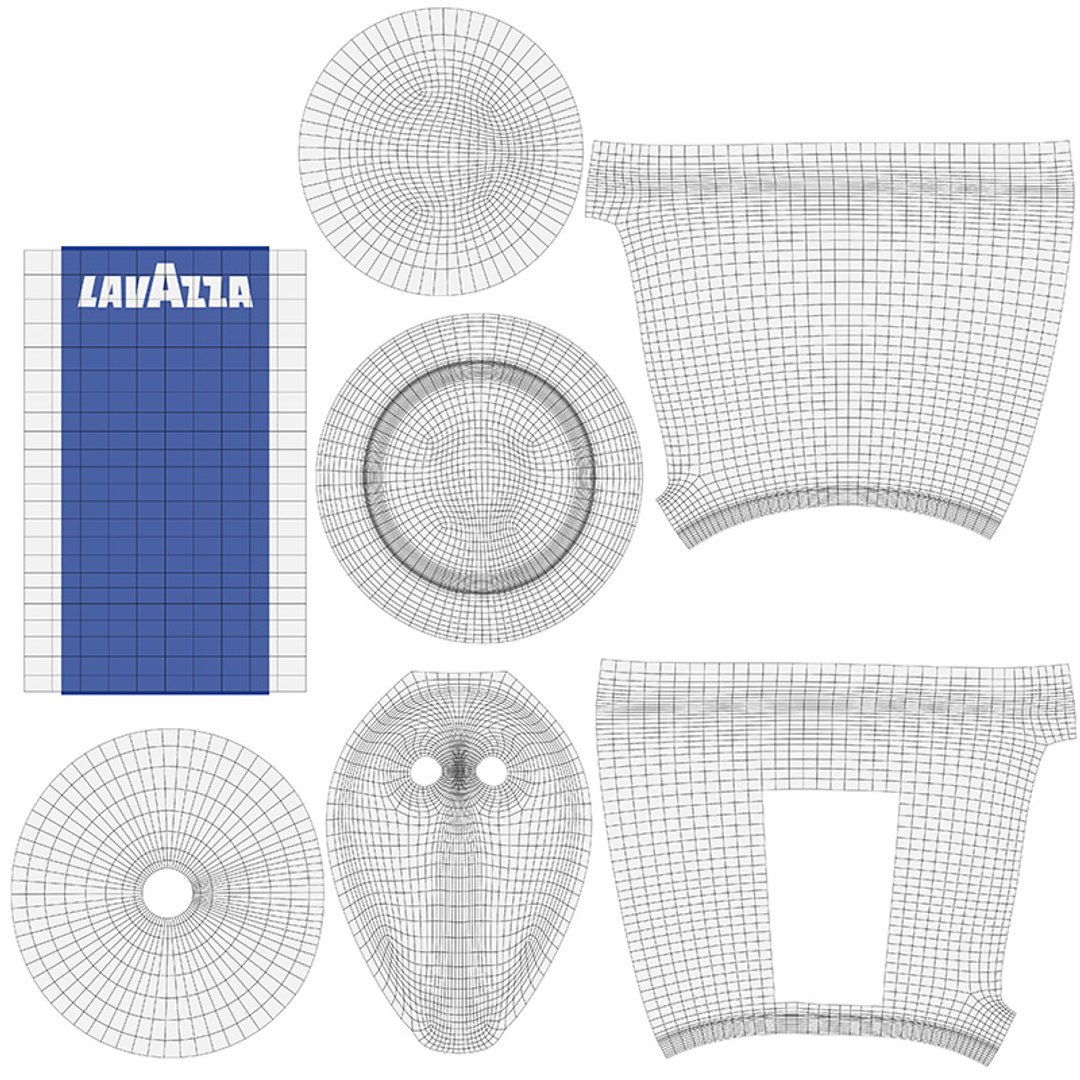 3D Lavazza Espresso Glass Cup Mug Model - TurboSquid 2547179