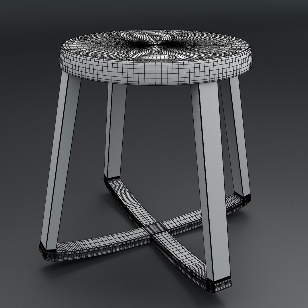 3d Model Monarchy Stool