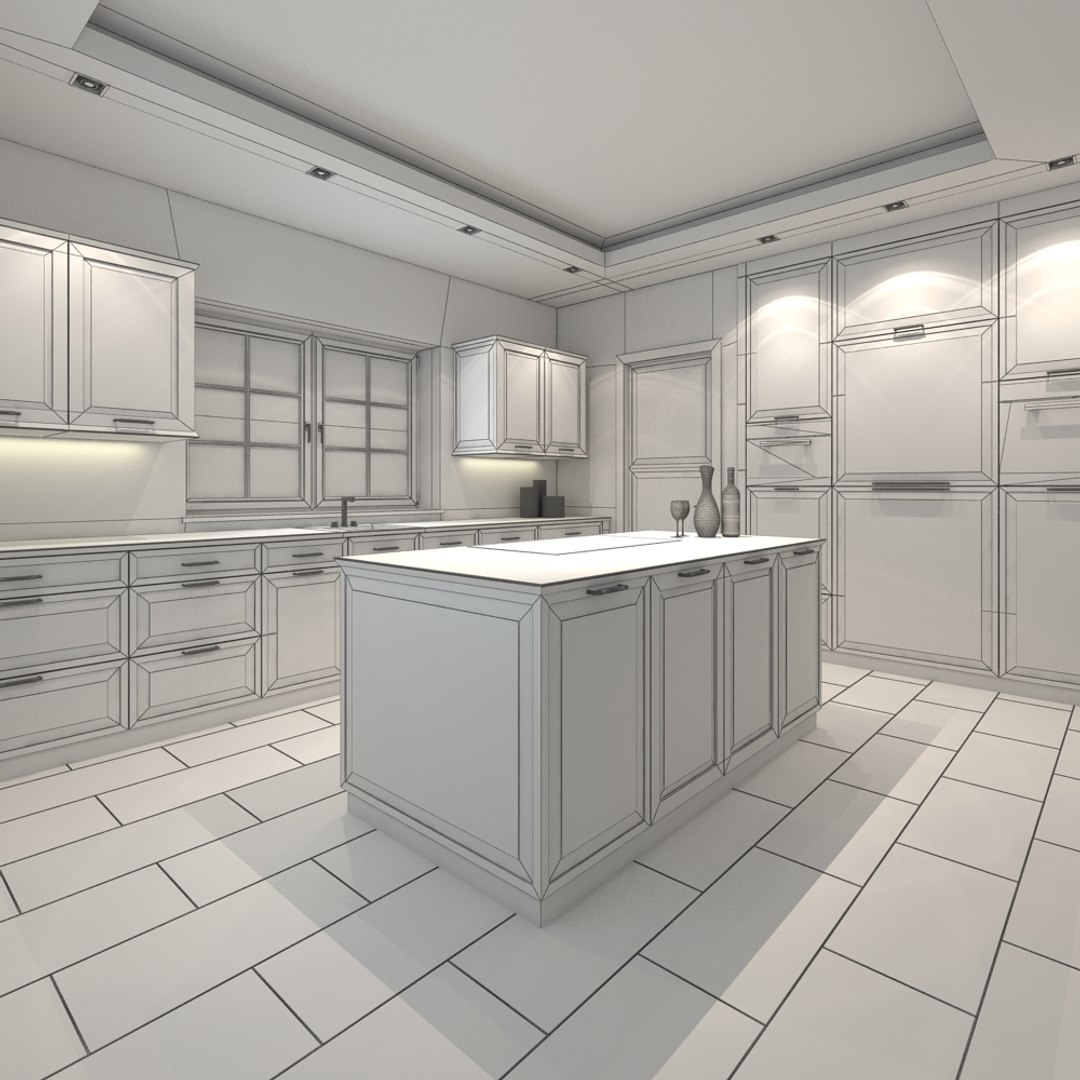 3d Model Kitchen Realistic