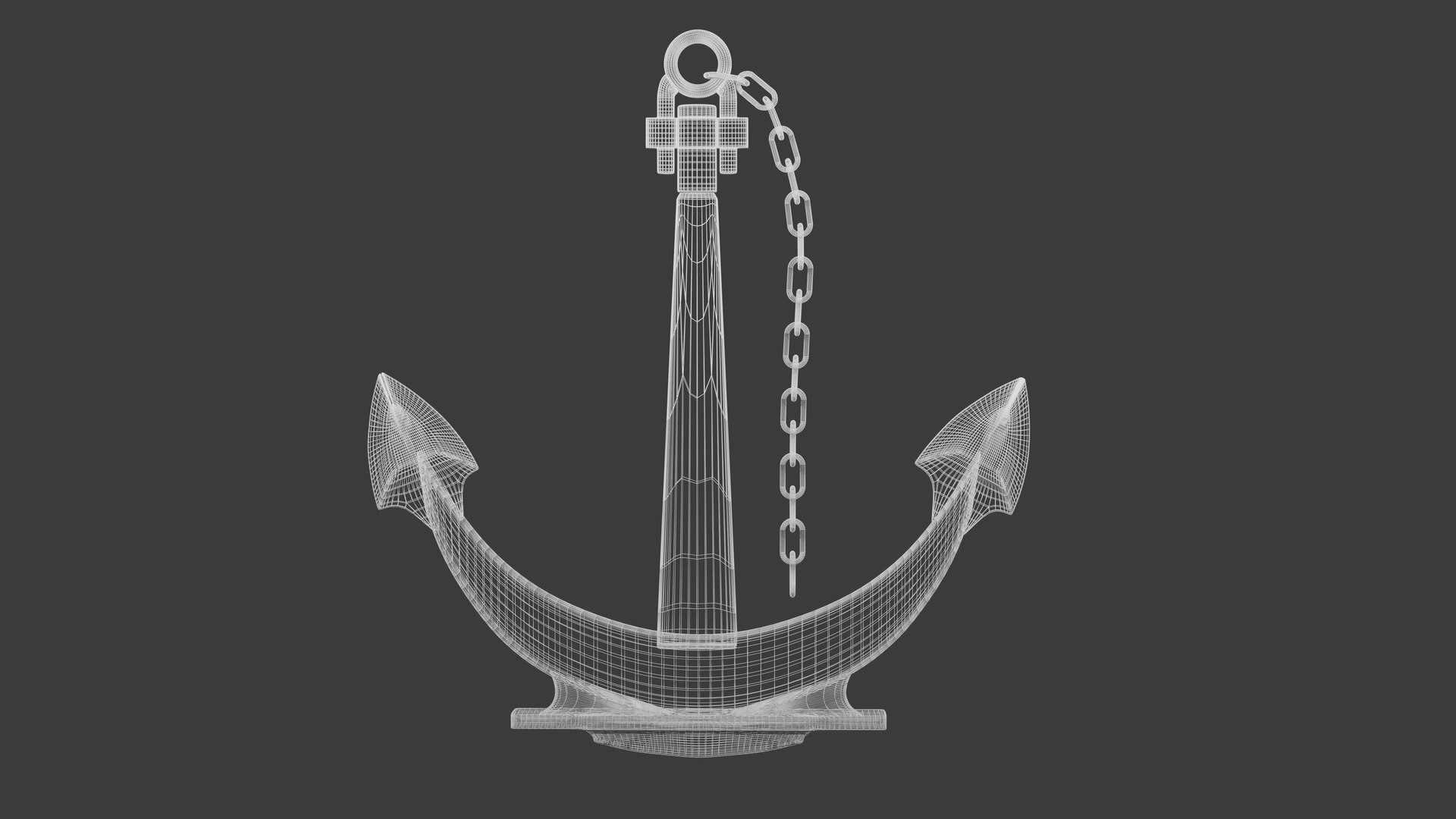3D Model RUSTY ANCHOR WITH CHAIN - TurboSquid 2249064