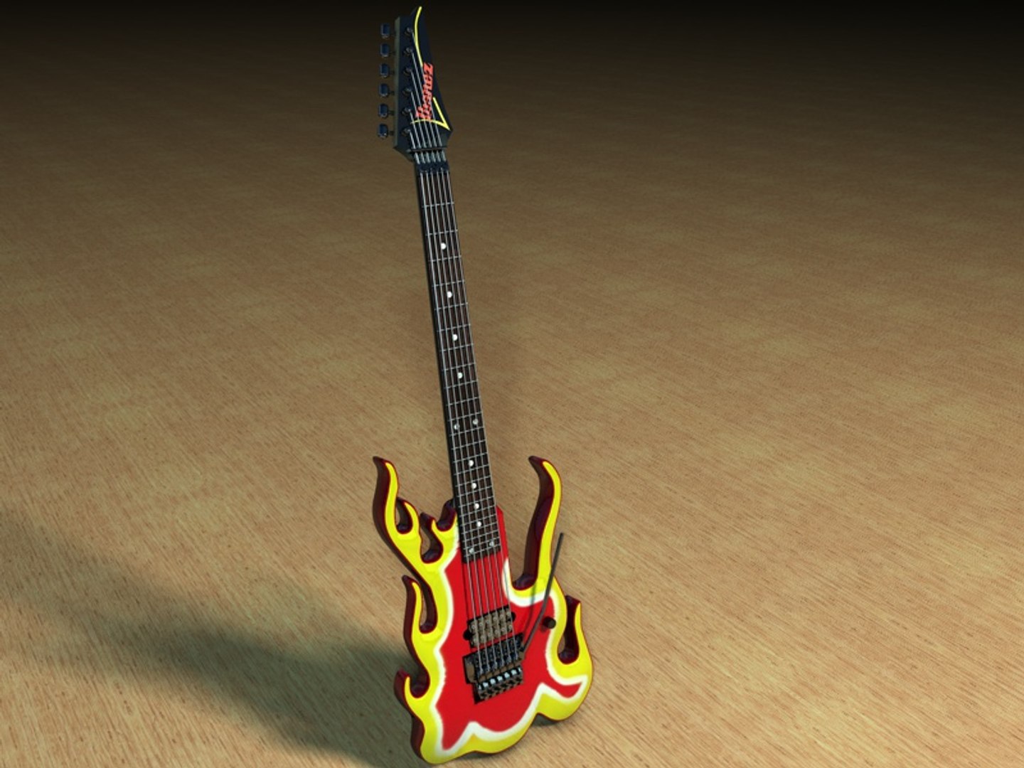 3d Model Ibanez Flame Guitar