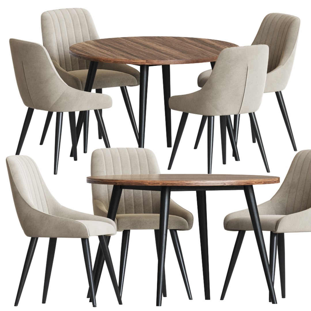 Dining Set 87 Chair 3D - TurboSquid 1654876
