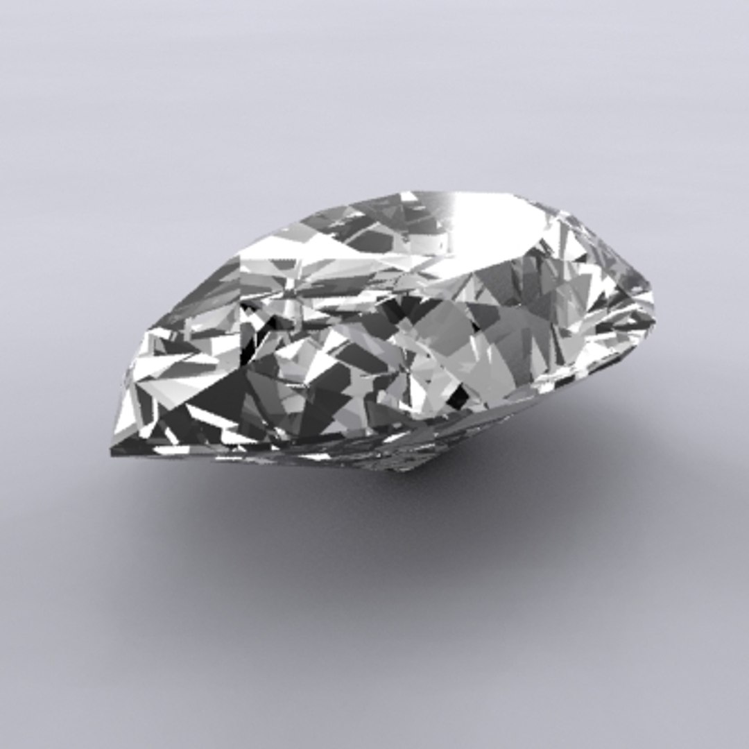 3d model of cuts diamond