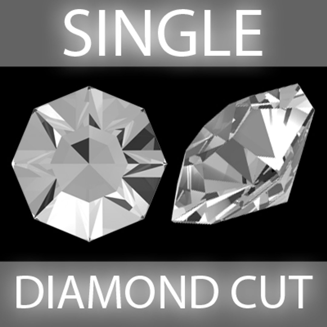 3d model of cuts diamond