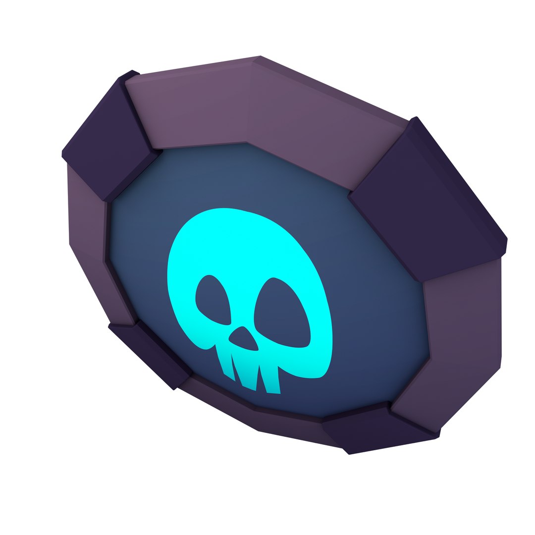 Cartoon skeleton shield 3D model - TurboSquid 1403000