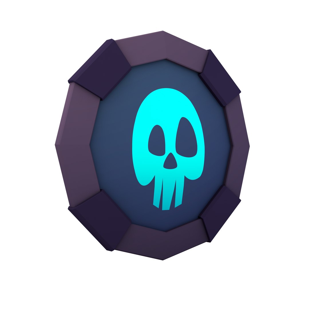 Cartoon skeleton shield 3D model - TurboSquid 1403000