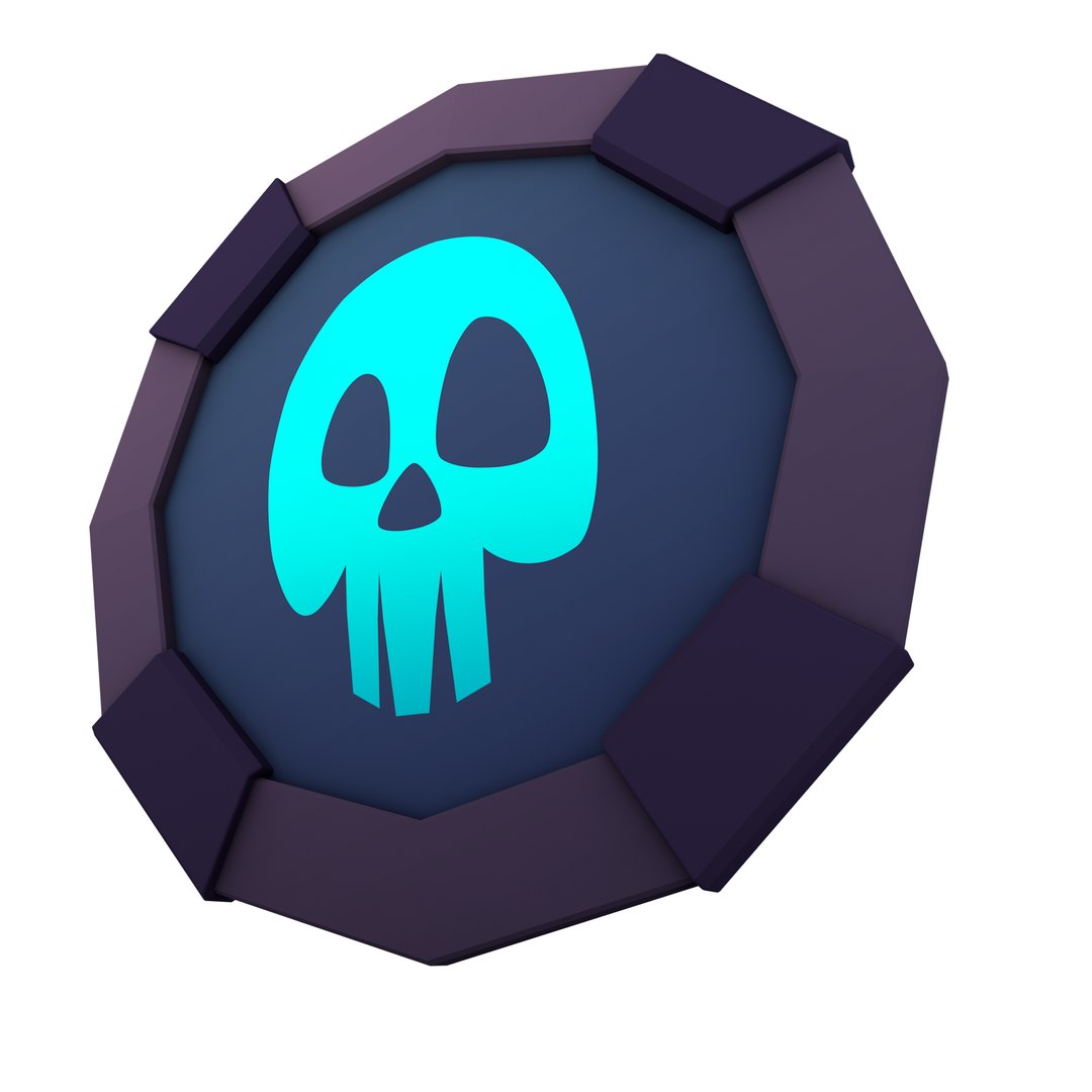 Cartoon skeleton shield 3D model - TurboSquid 1403000