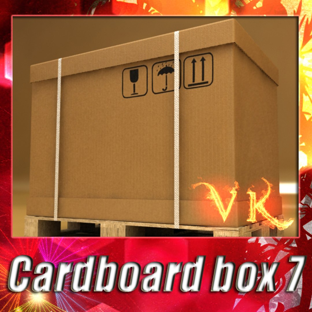 Photorealistic Cardboard Box Pallet 3d Fbx