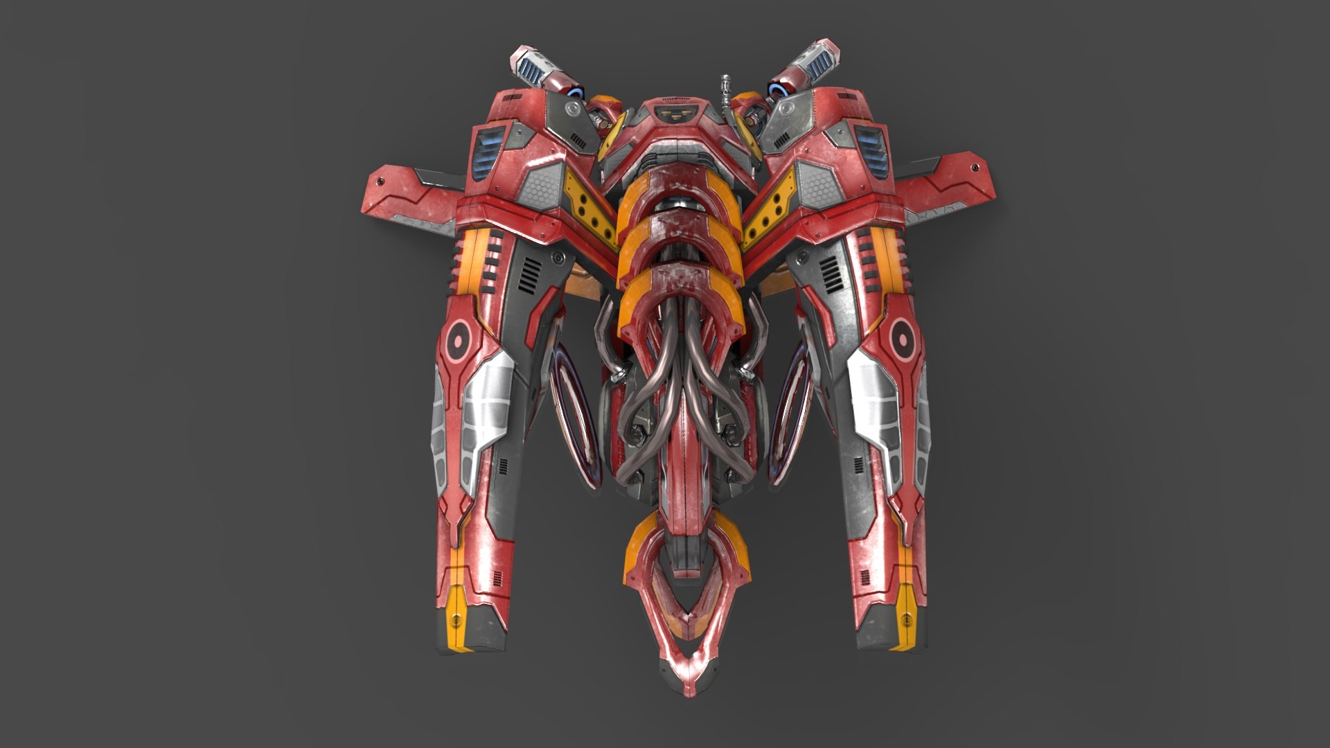 3d Anime Drone Model