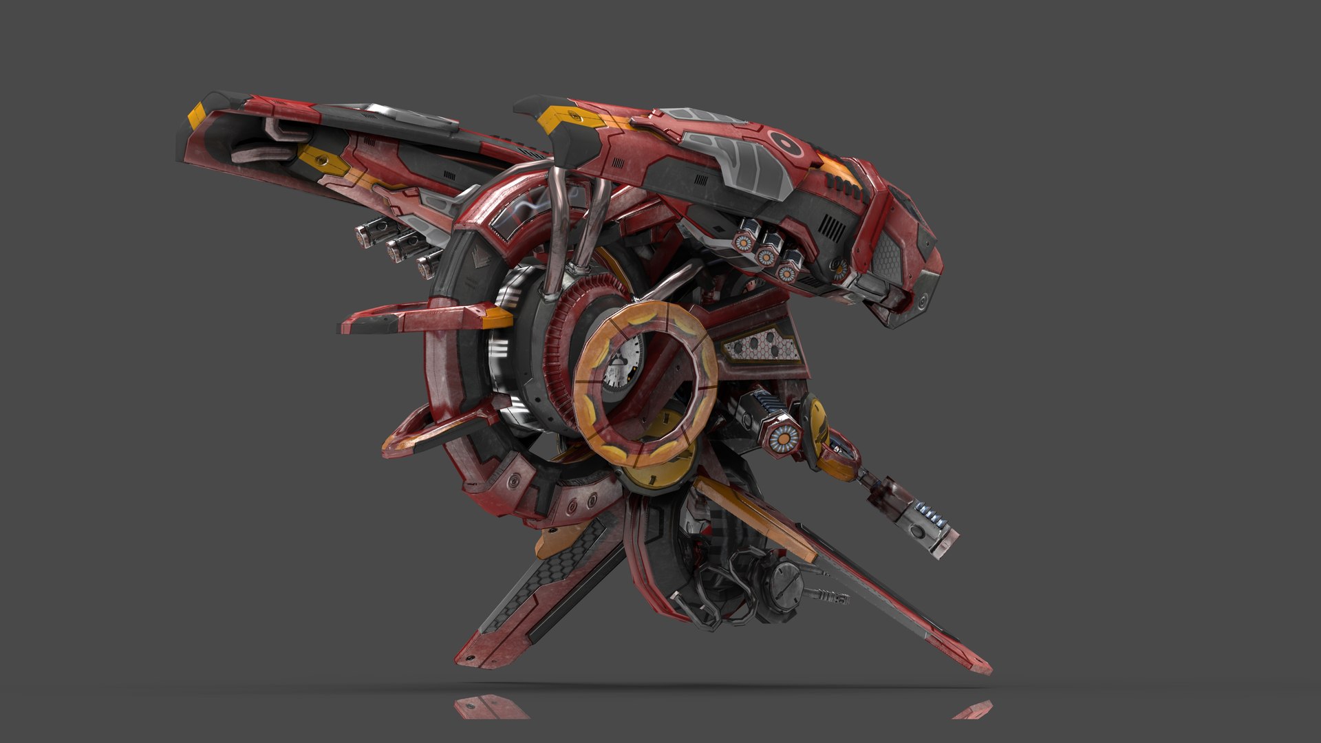 3d Anime Drone Model