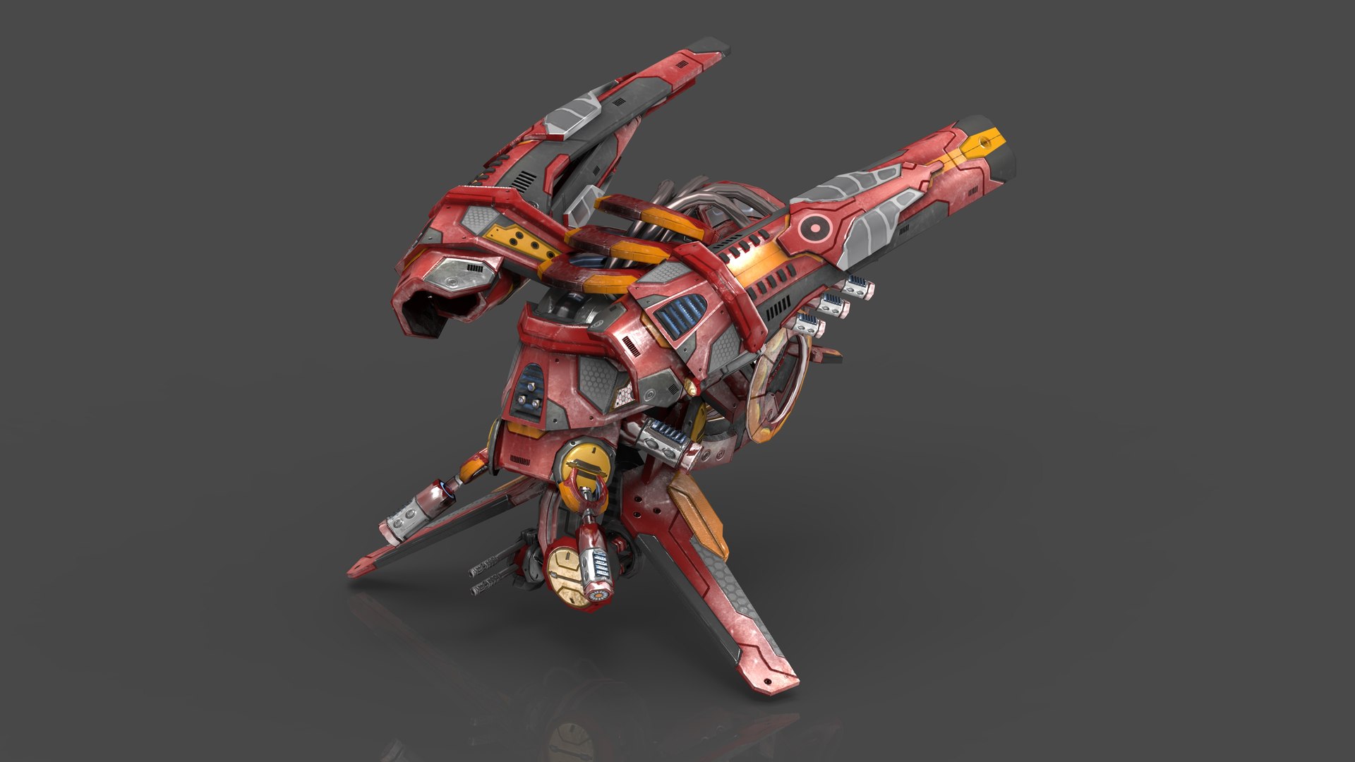 3d Anime Drone Model