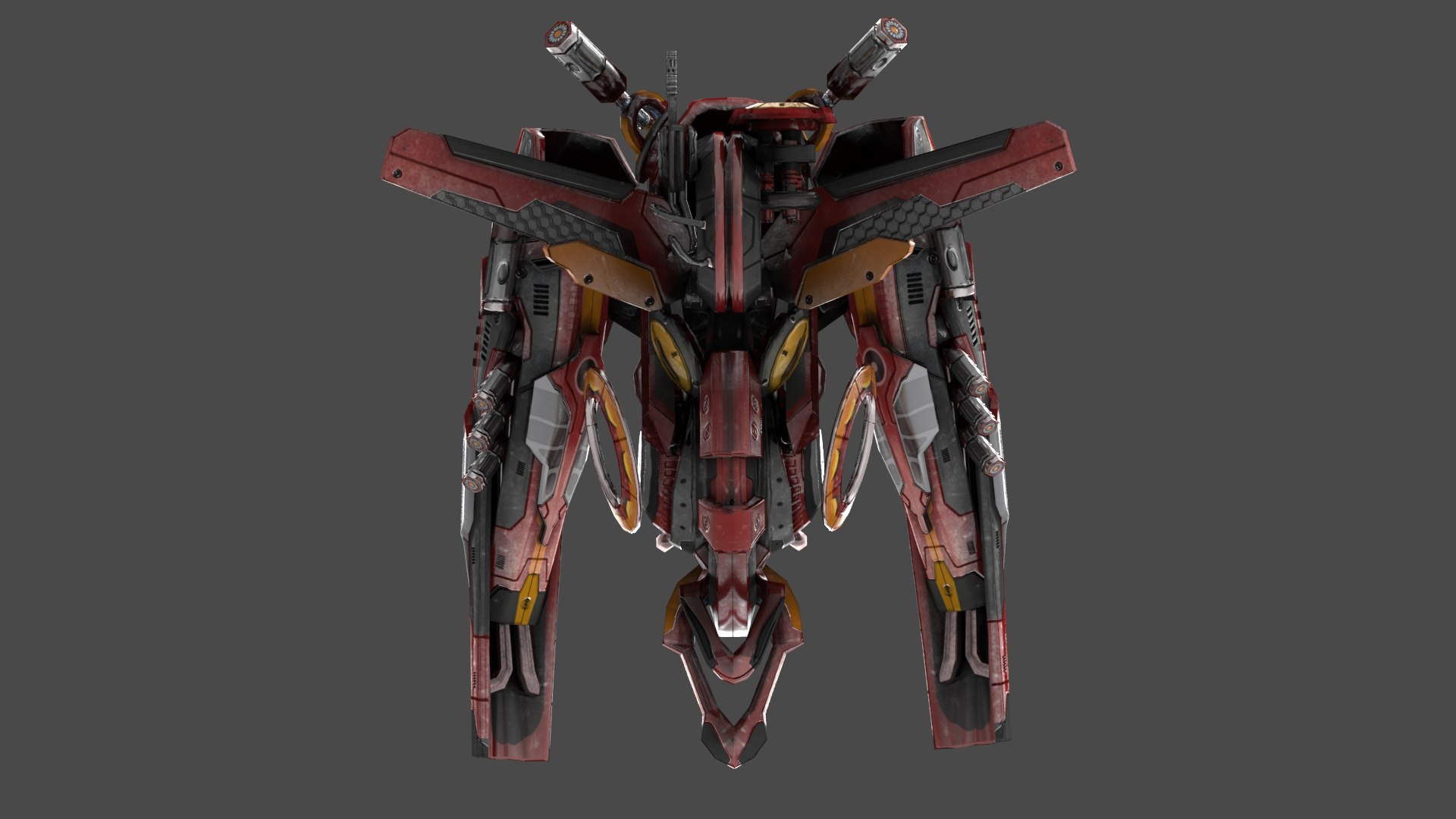 3d Anime Drone Model