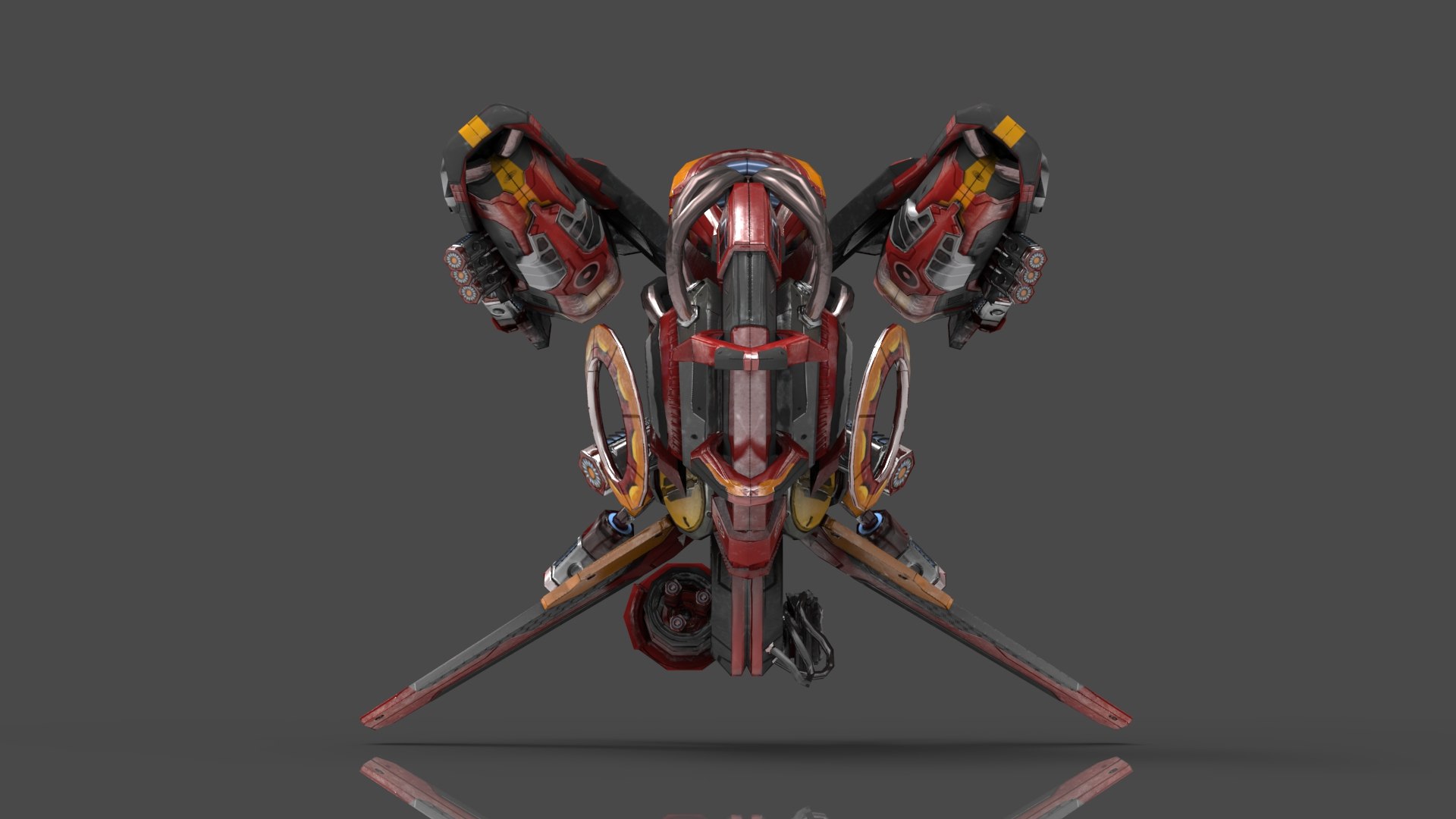 3d Anime Drone Model