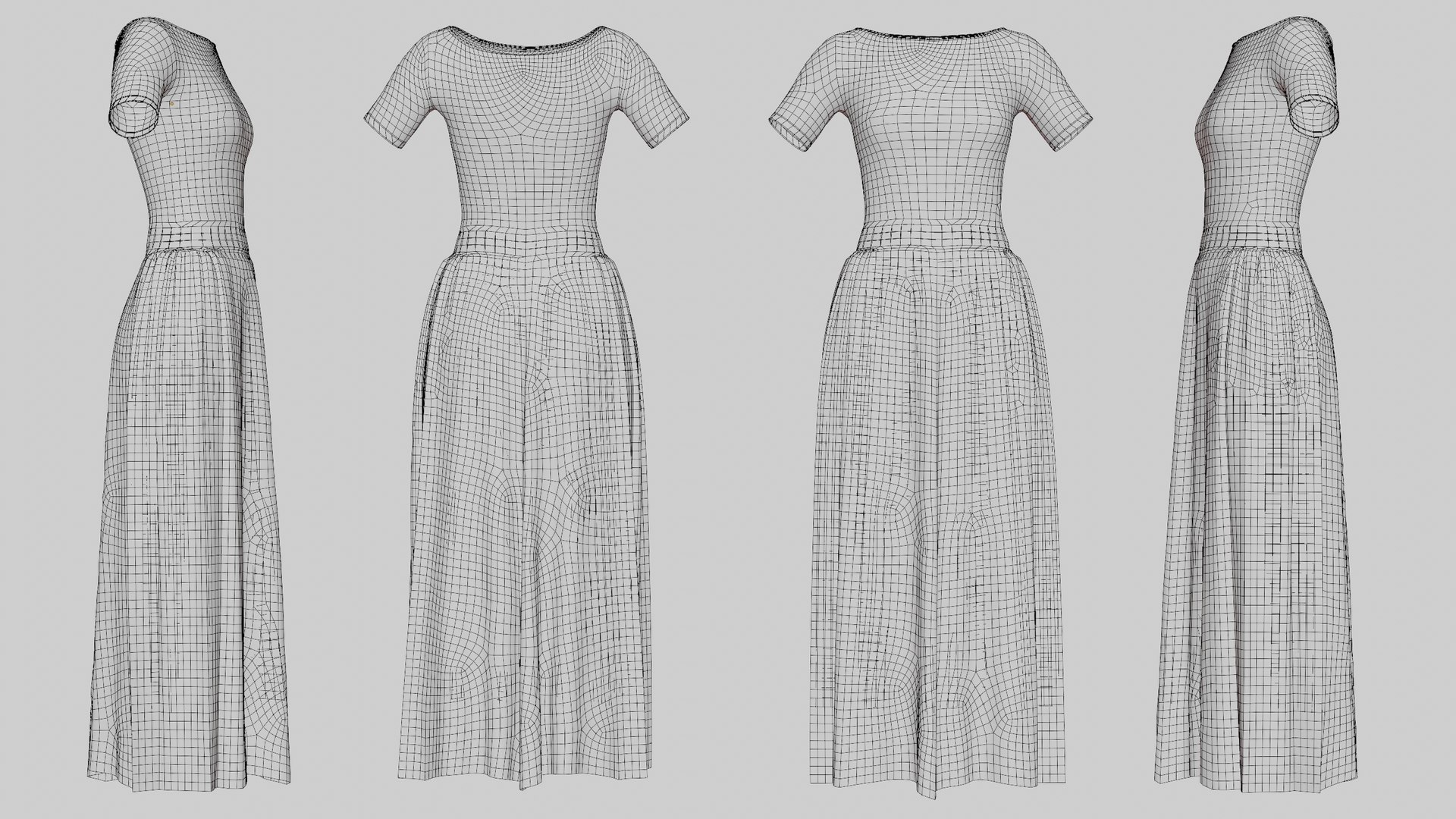 3D Dress 01 Light Blue - TurboSquid 2412009