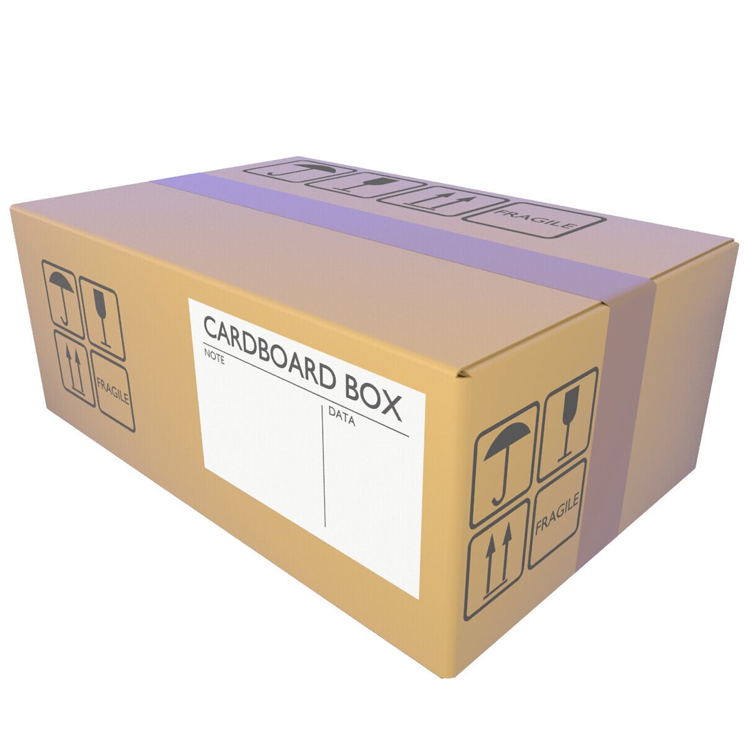 Office Cardboard Packing Box 6 3D Model - TurboSquid 2096888