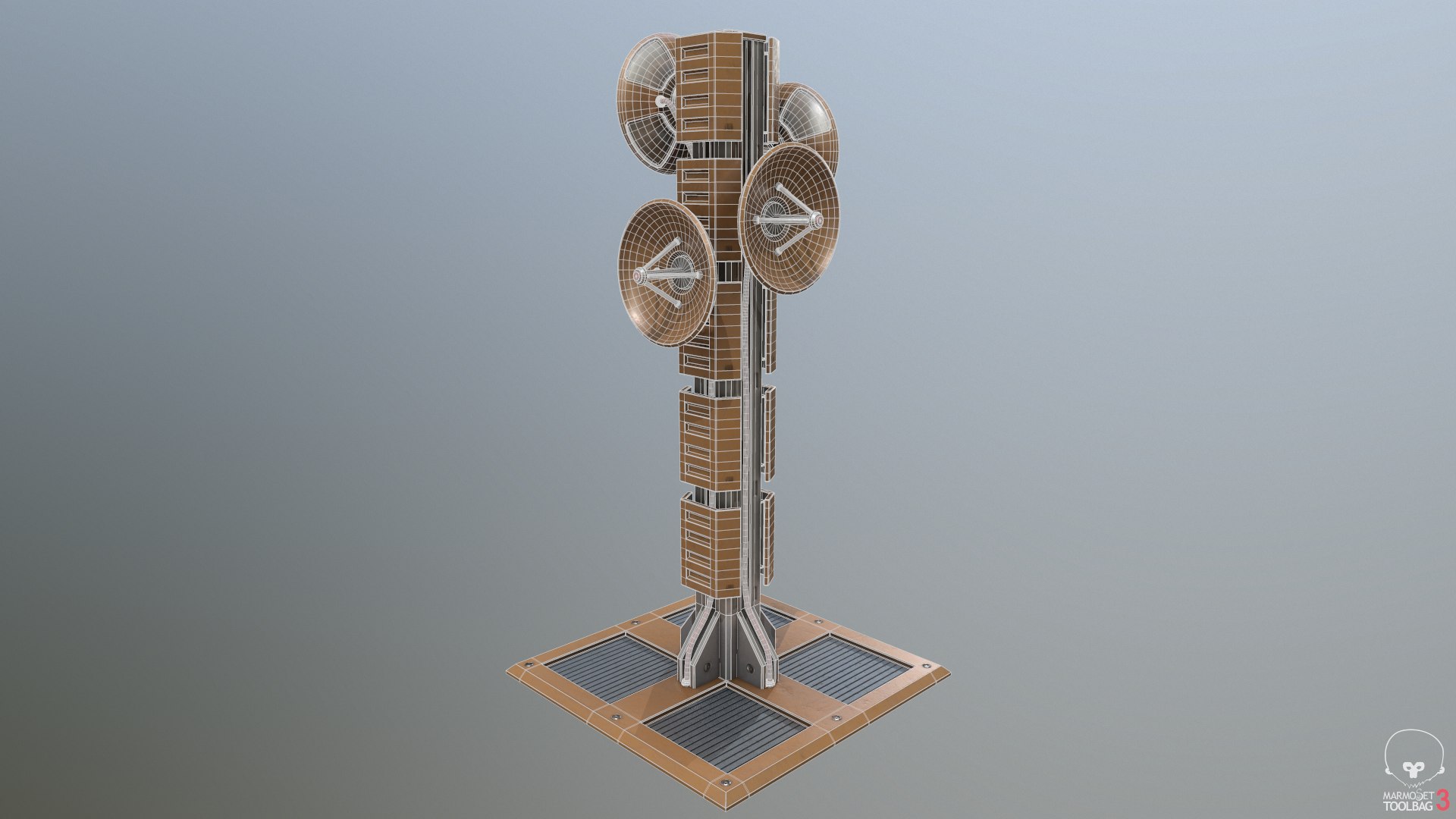 Sci Fi Communications Tower 3D - TurboSquid 1939596