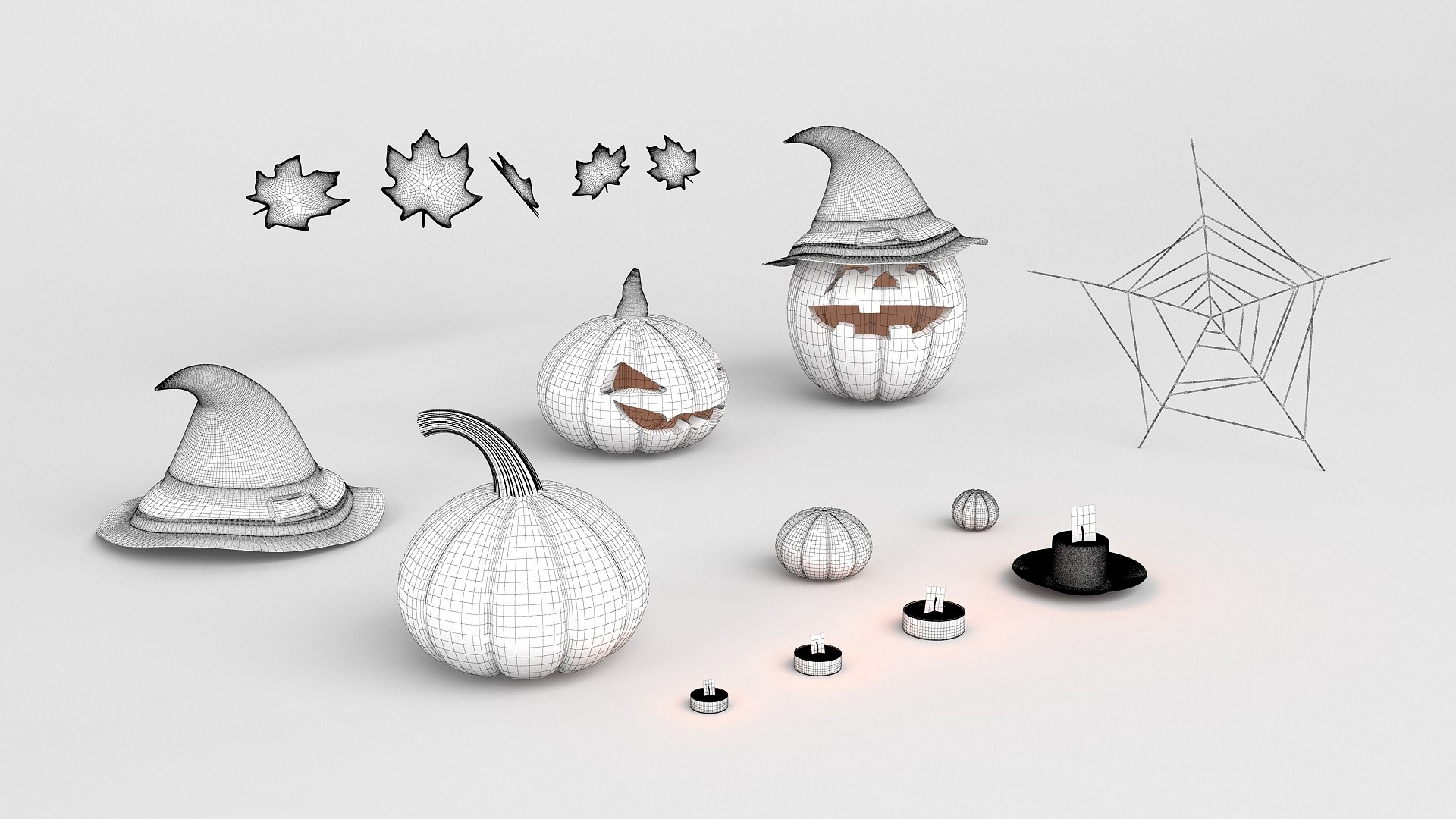 3D Halloween Set Model - TurboSquid 1789154