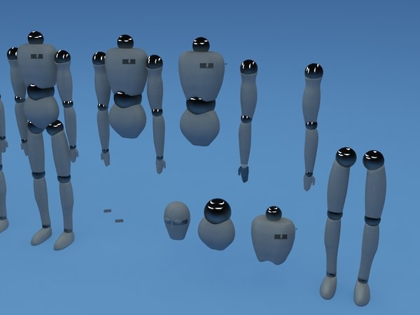 3d model 15 body parts robots