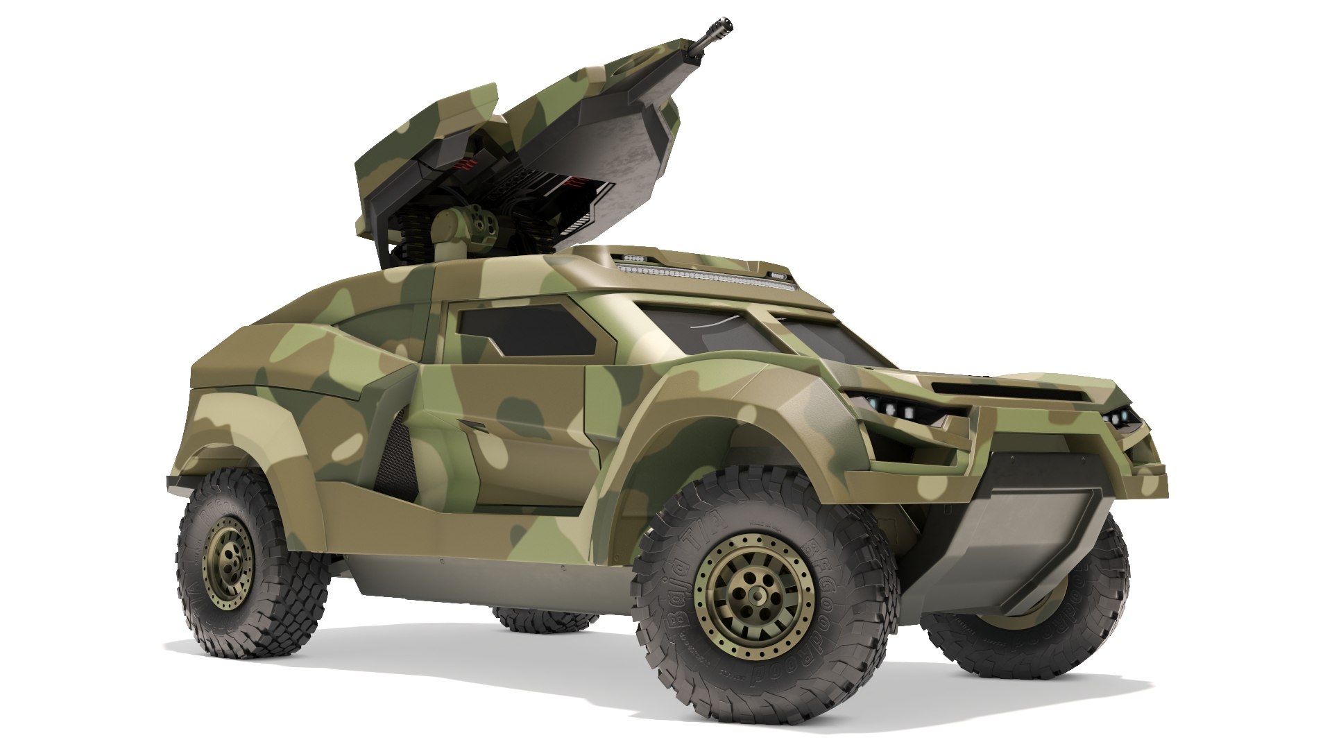 3D Model Military Interceptor Vehicle In Camouflage Rigged - TurboSquid ...