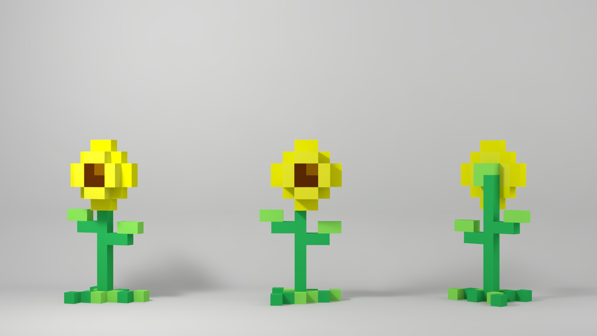 3D Pixel Flowers - TurboSquid 1940490