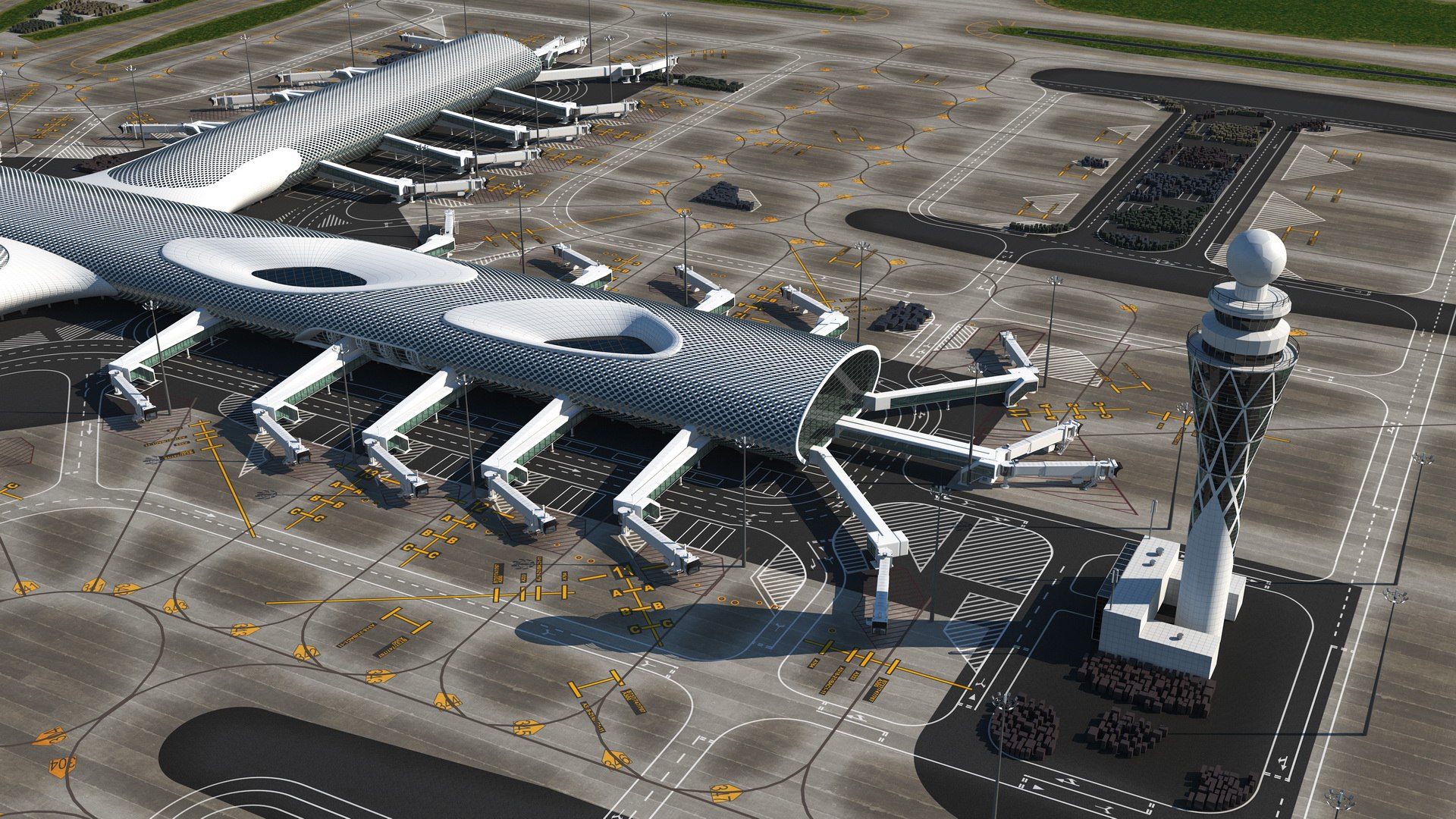 International airport model - TurboSquid 1475439