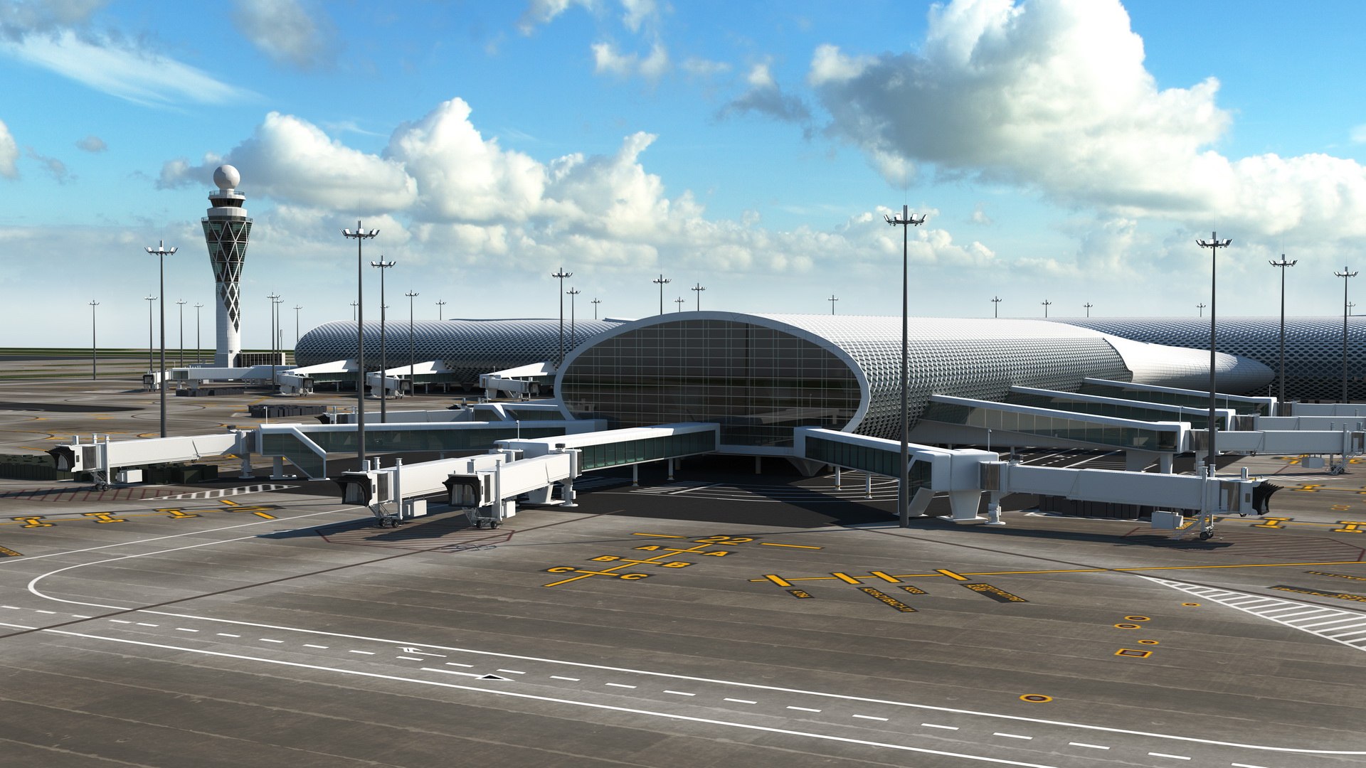 International airport model - TurboSquid 1475439