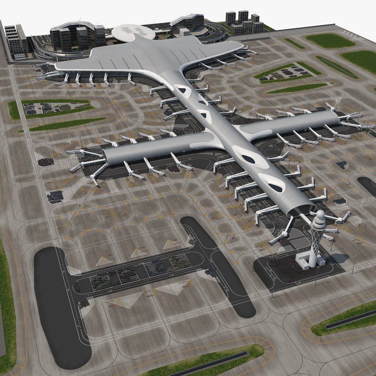 International airport model - TurboSquid 1475439