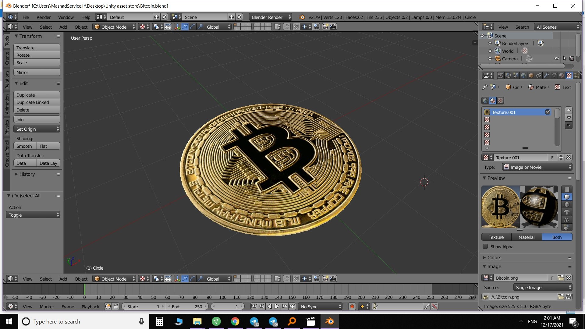 3D Bitcoin -Lowpoly- coin - TurboSquid 1828791