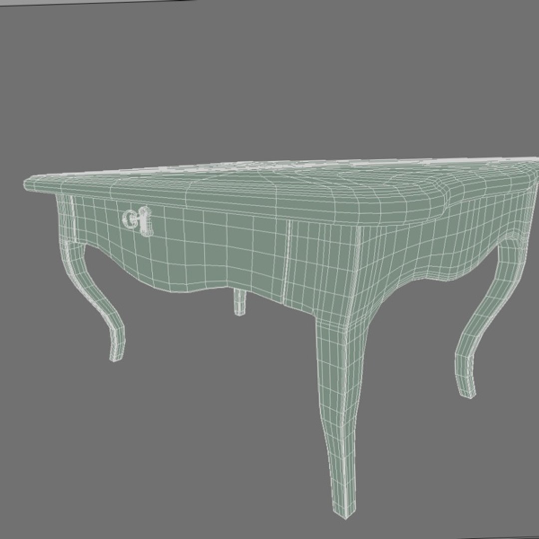 3d model antique desk