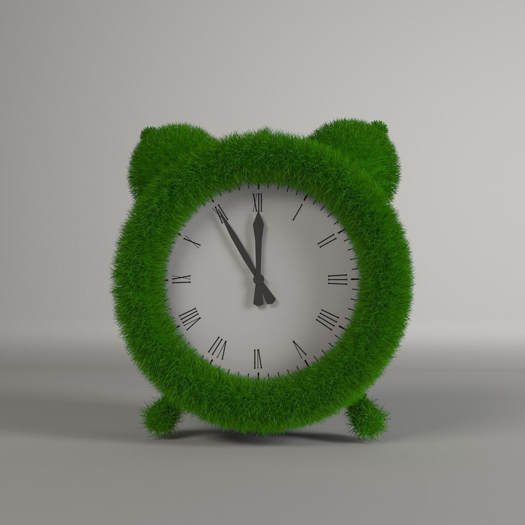 grass clock 3d model