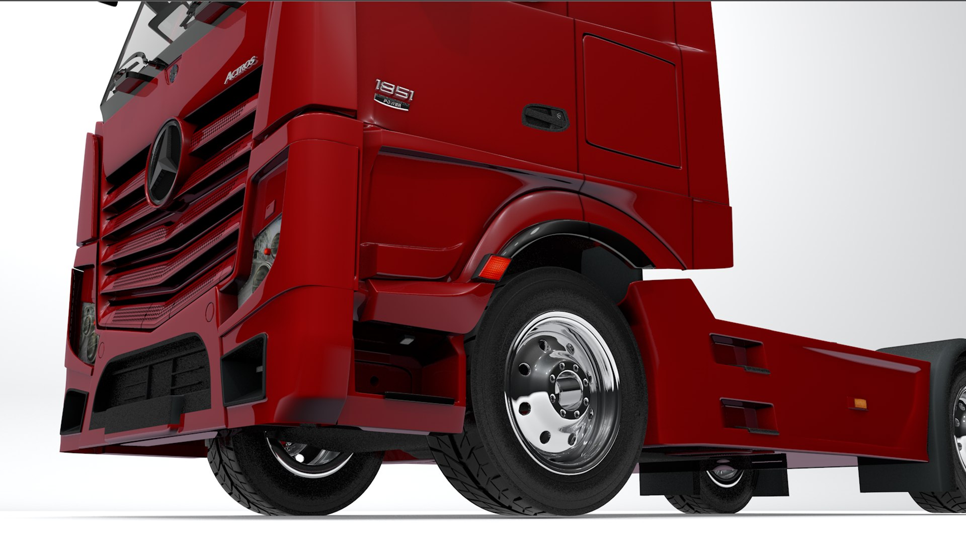 3D mercedes benz actros red model - TurboSquid 1556868