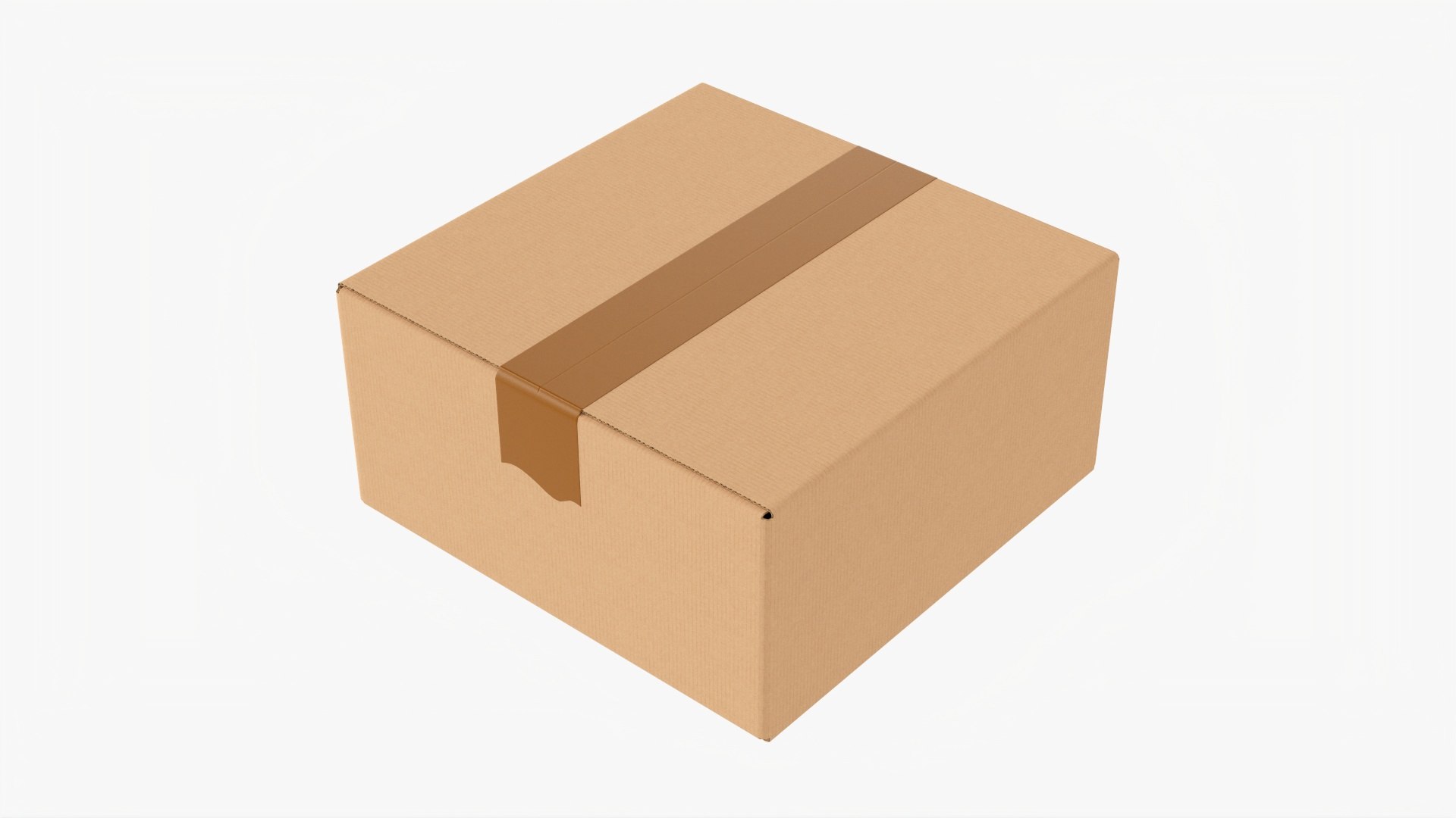 Box Sealed With Tape Mockup 04 3D - TurboSquid 1766312