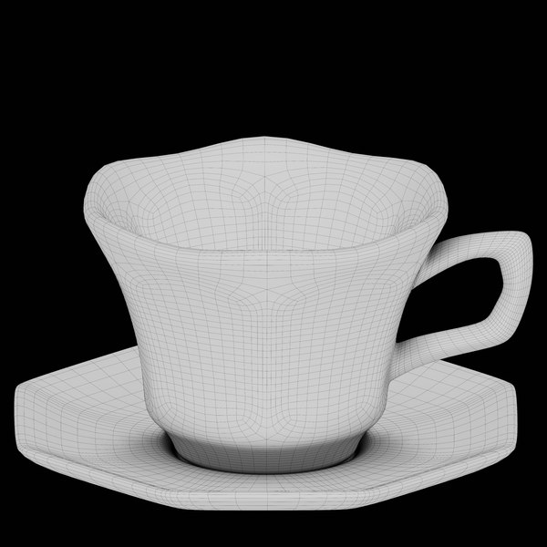 3D model cup tea floral - TurboSquid 1691188