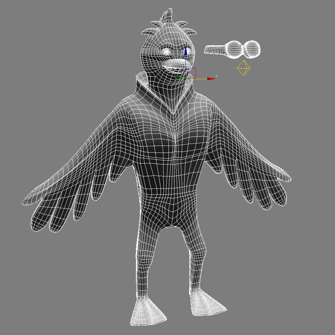3d Model Humanoid Bird Version