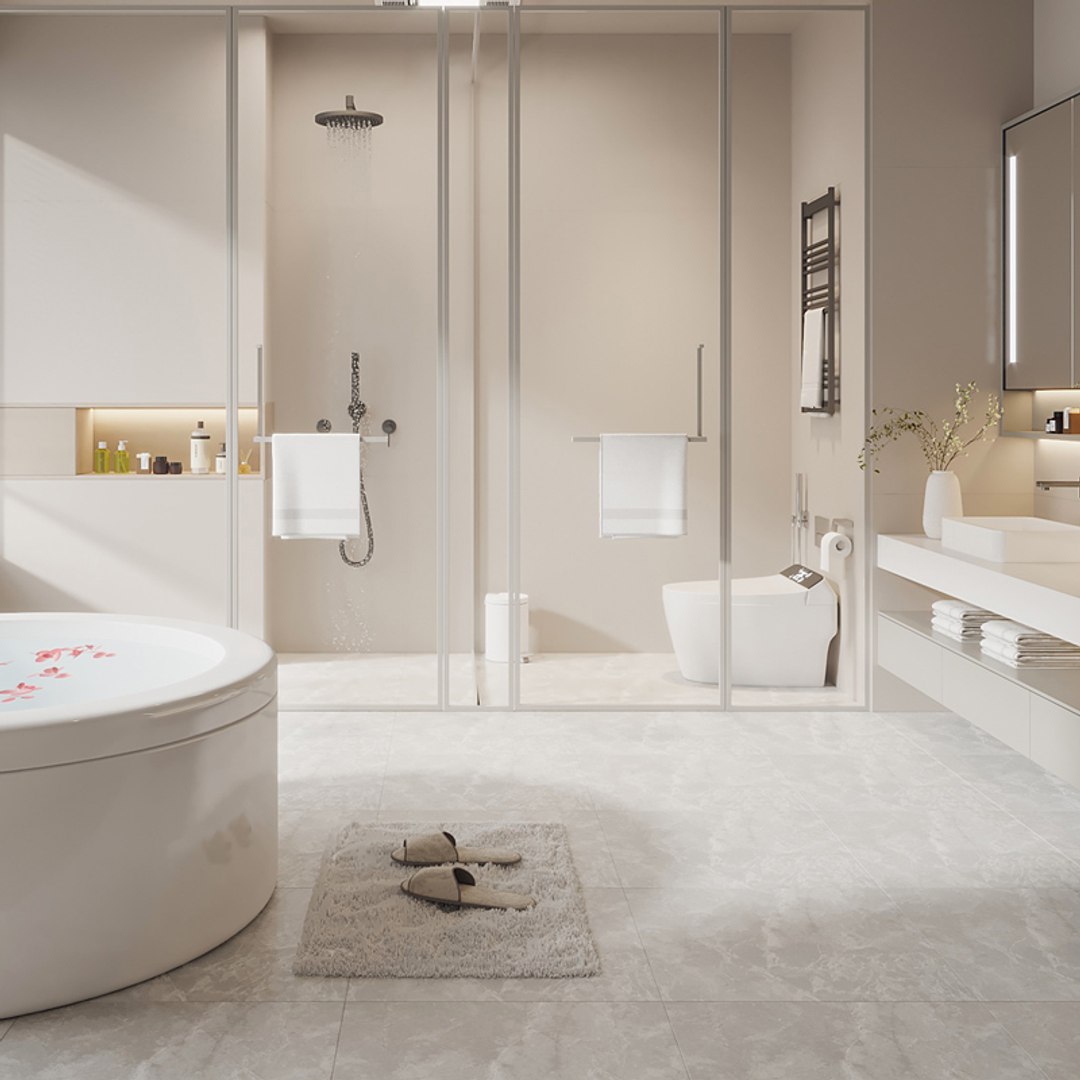 3D Modern Bathroom Model - TurboSquid 2235640
