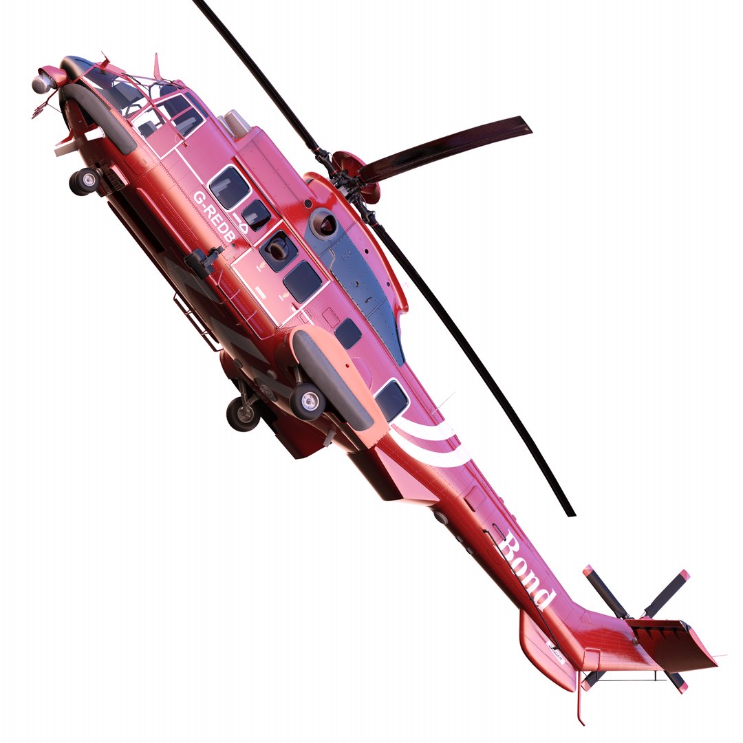 Bond Offshore Helicopters As332l2 3d Fbx