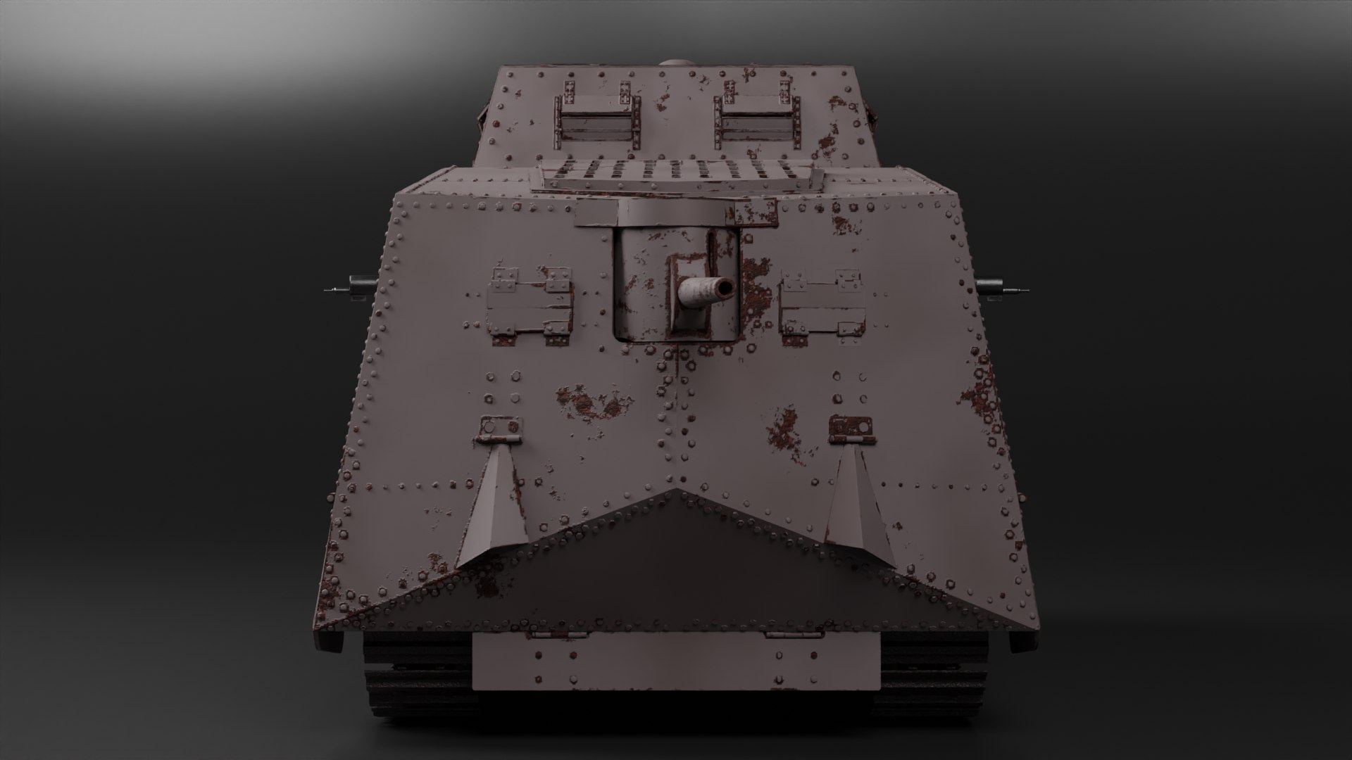 A7V Sturmpanzerwagen Tank 3D Model - TurboSquid 2043301
