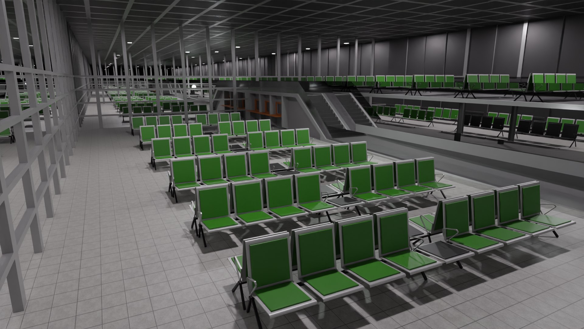 3D Airport Interior Model - TurboSquid 1923969