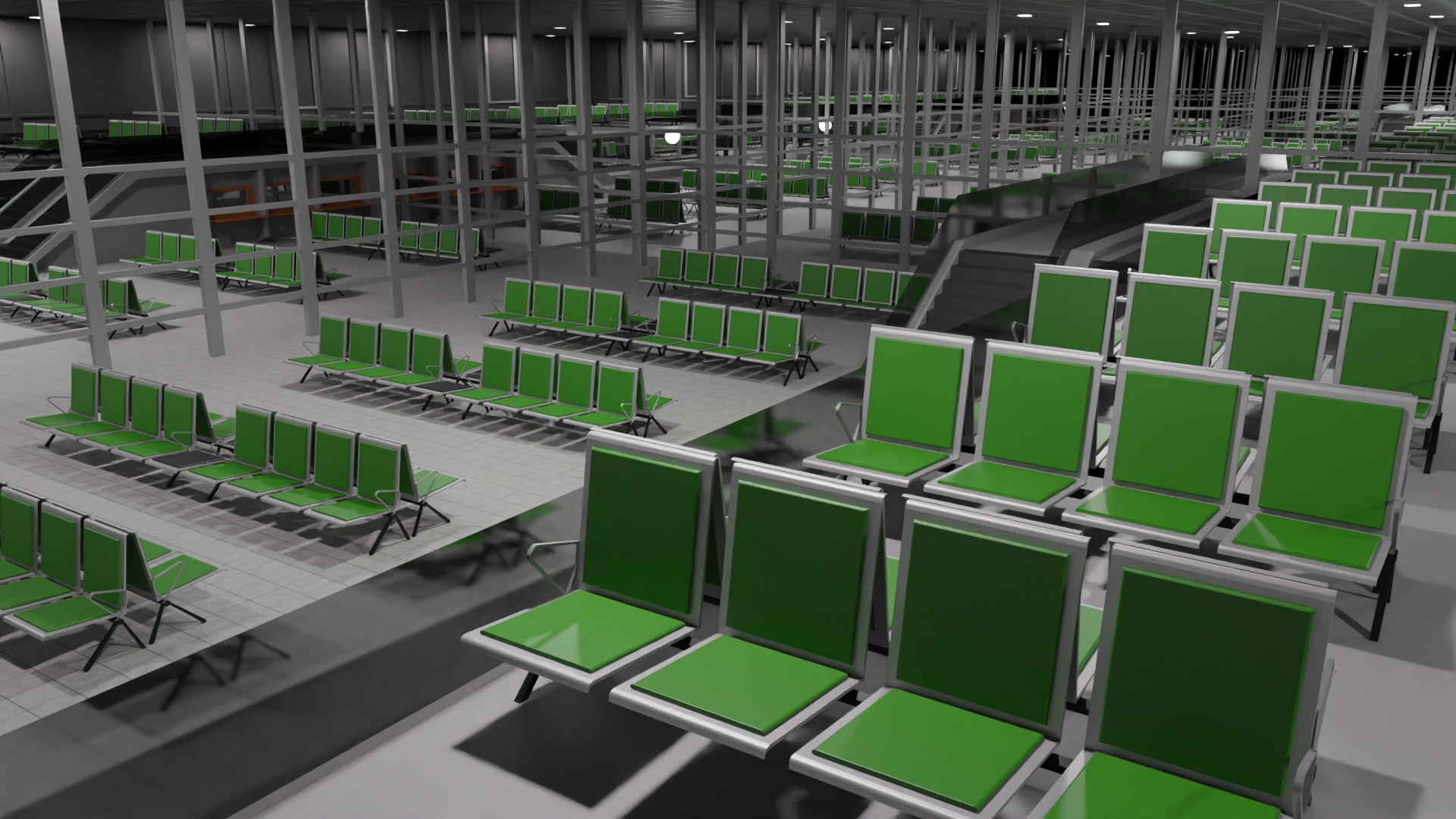 3D Airport Interior Model - TurboSquid 1923969