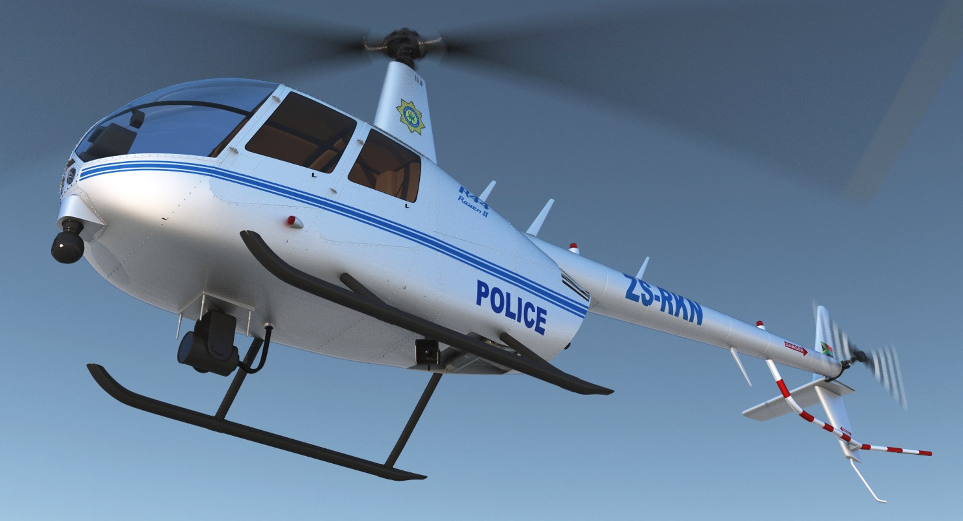 Police Helicopter Robinson R44 Obj