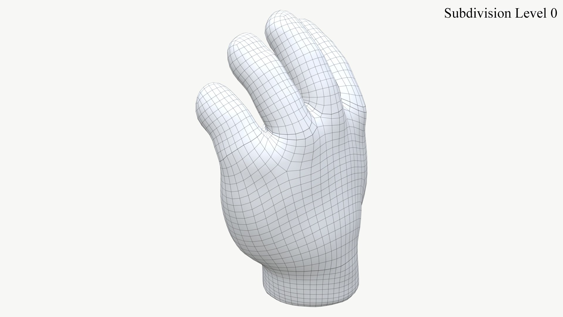 3D Model Cartoon Hand 1 - TurboSquid 2331091