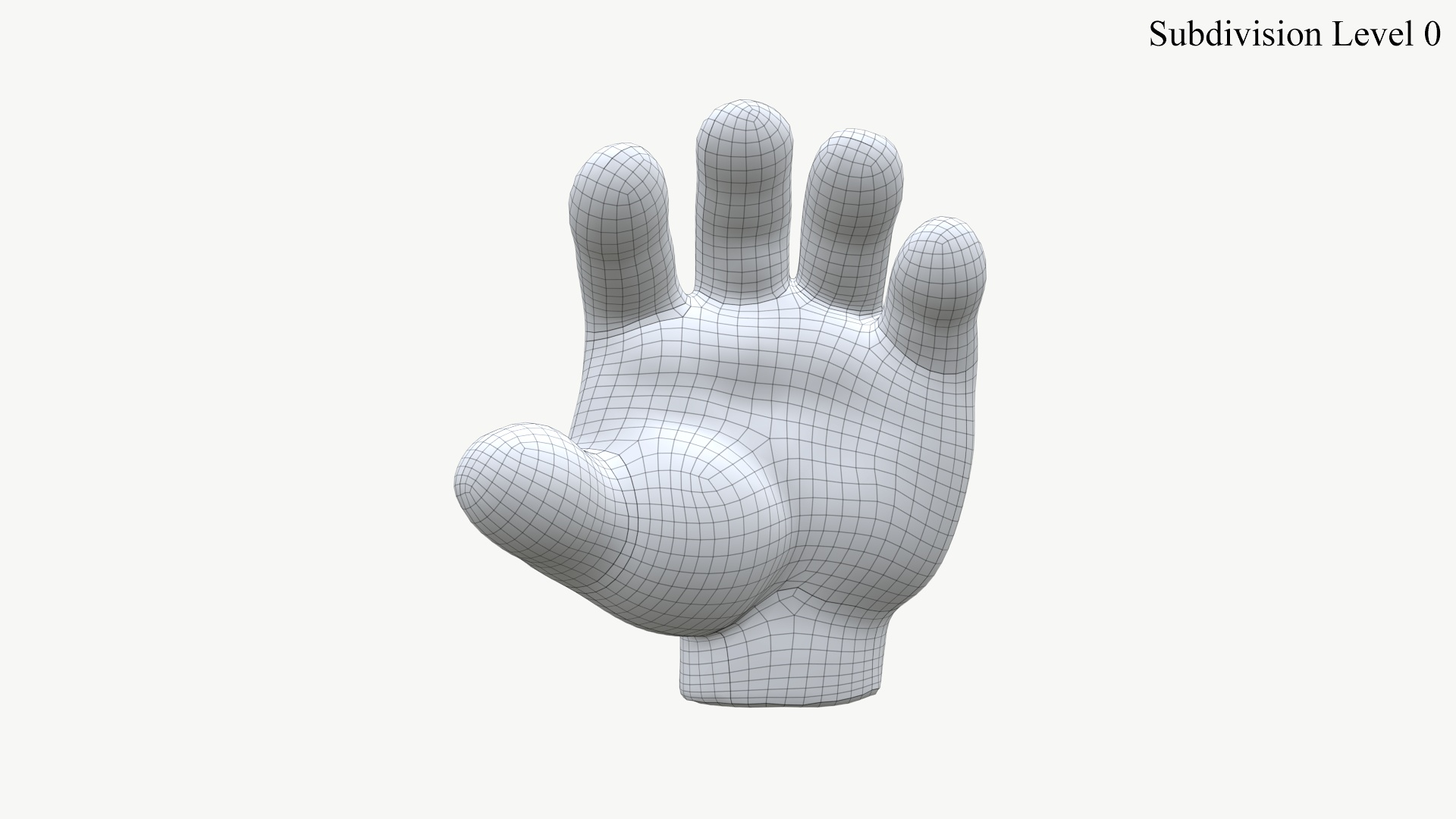 3D Model Cartoon Hand 1 - TurboSquid 2331091