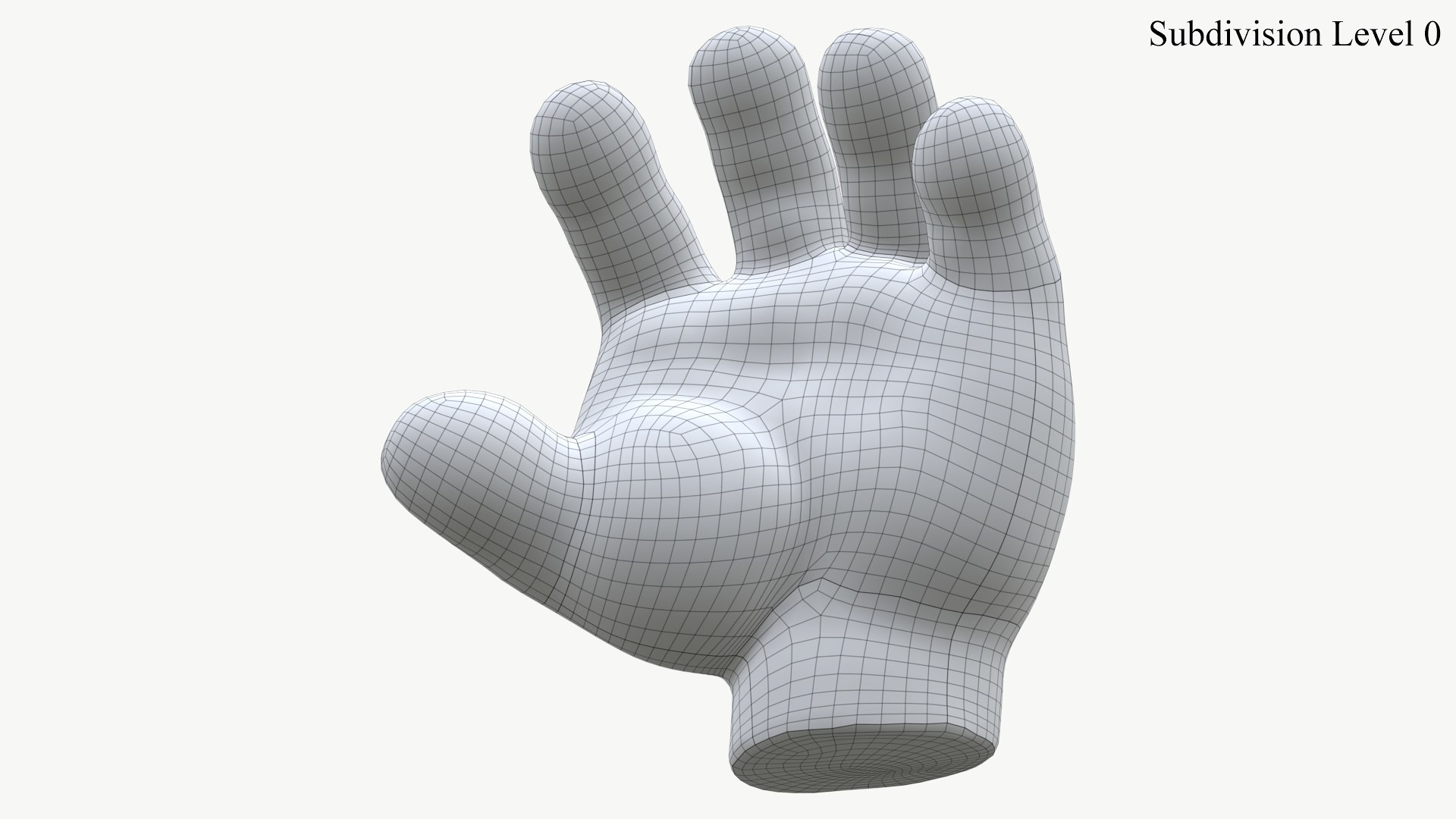 3D Model Cartoon Hand 1 - TurboSquid 2331091