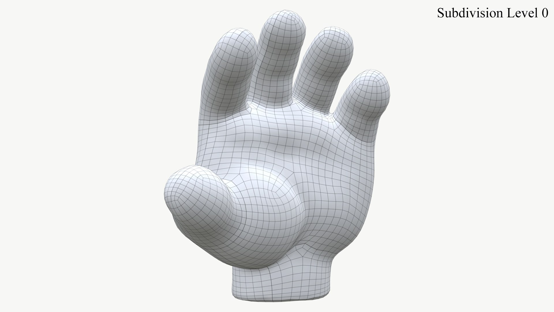 3D Model Cartoon Hand 1 - TurboSquid 2331091