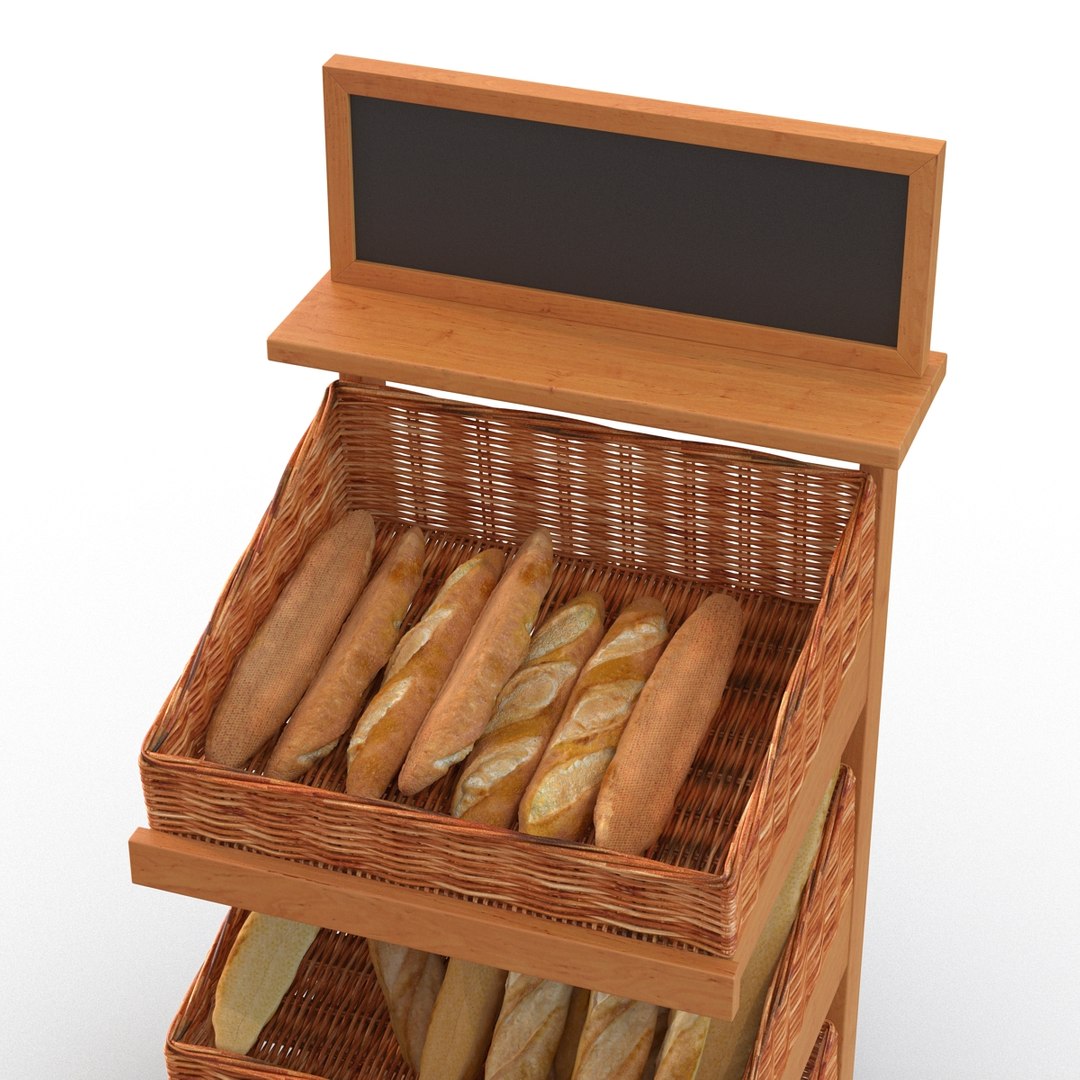 3d model of bakery display 4