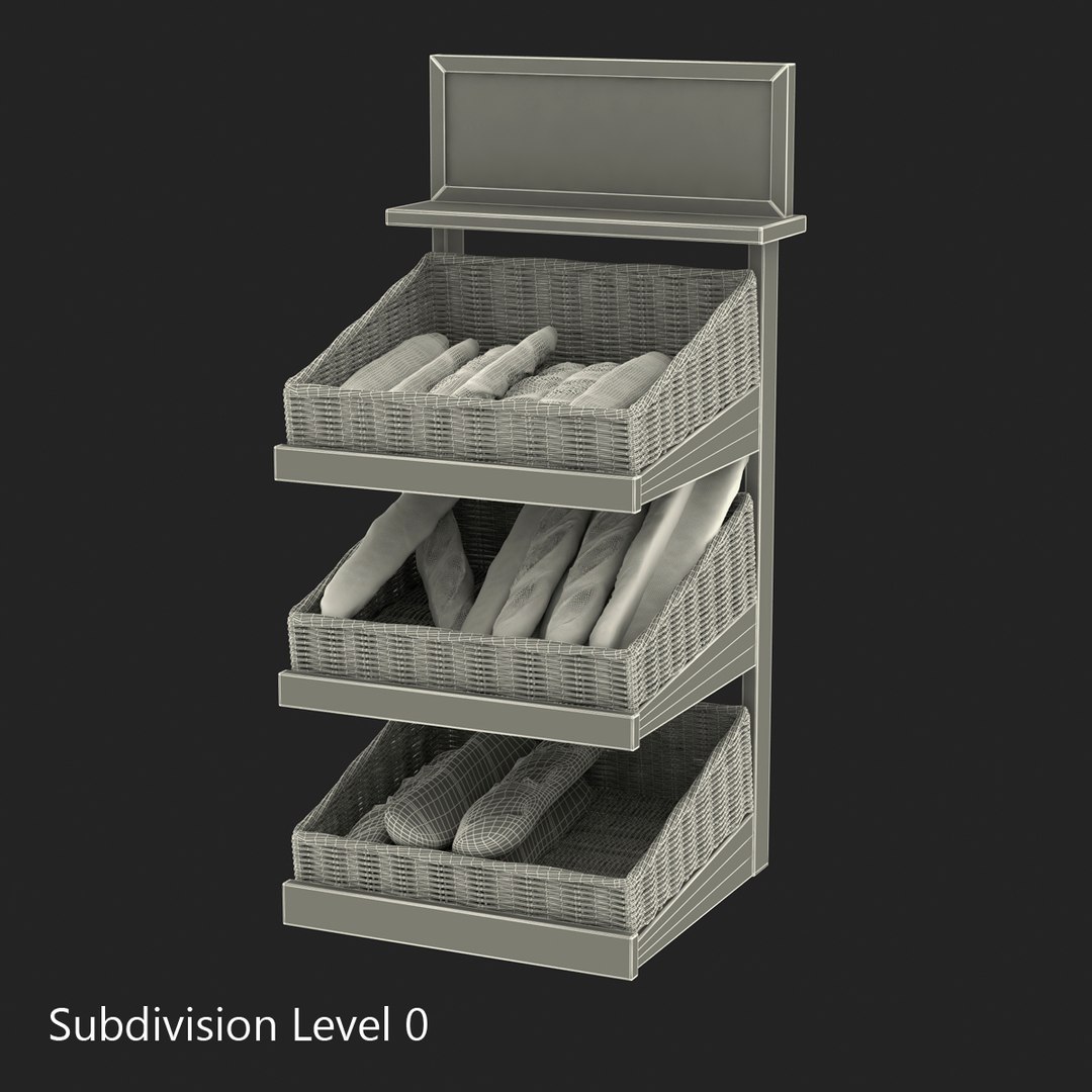 3d model of bakery display 4