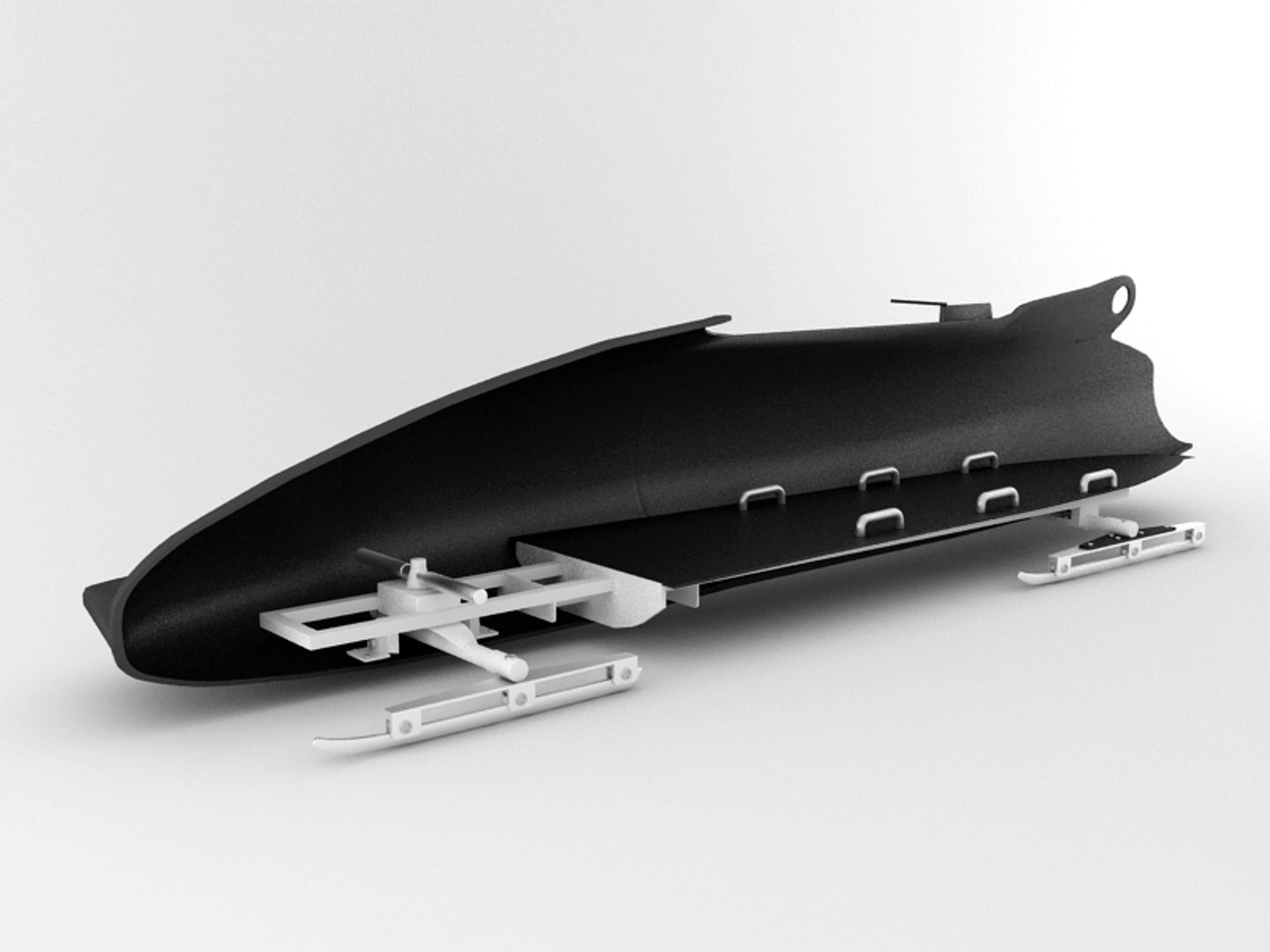 3d Bobsleigh Sled 4 Places Model