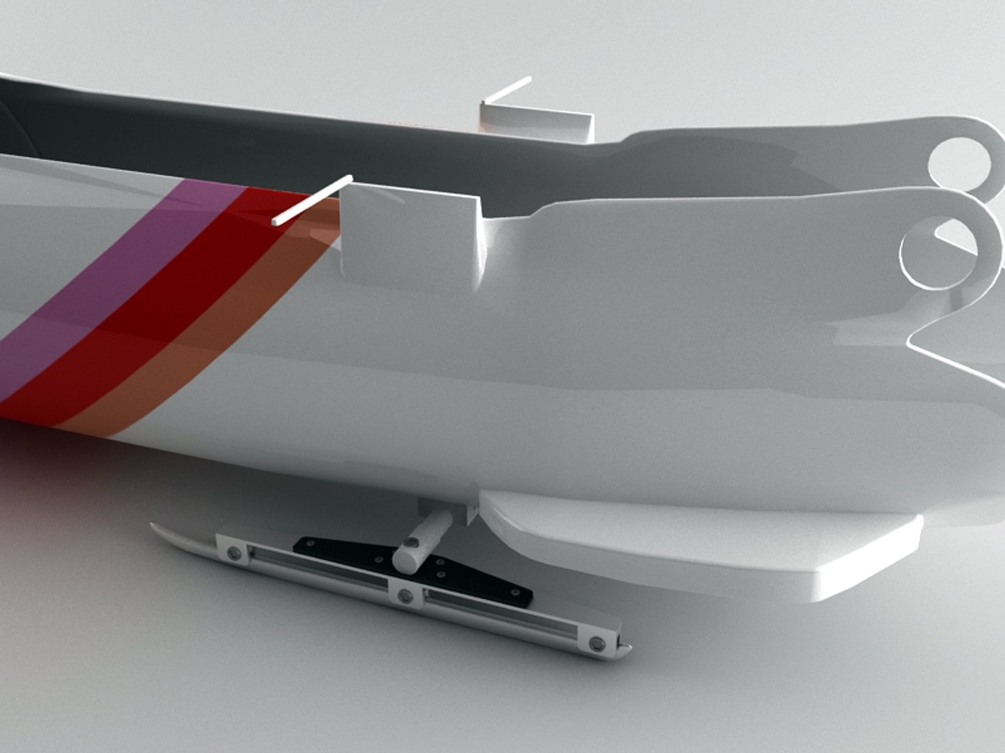 3d Bobsleigh Sled 4 Places Model