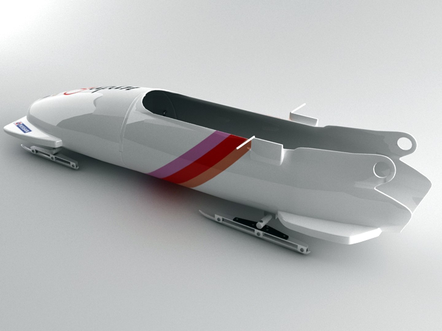 3d Bobsleigh Sled 4 Places Model
