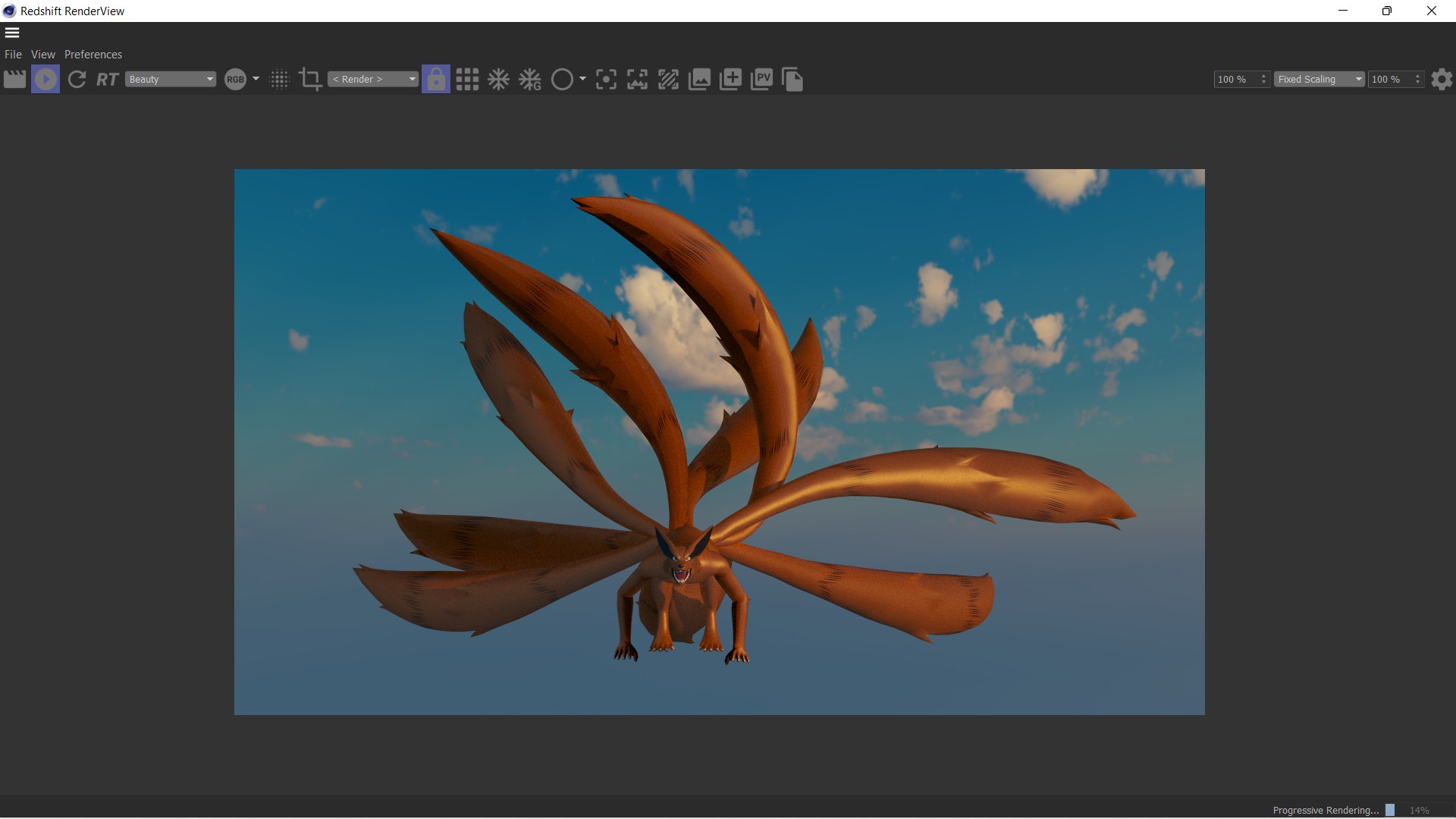 modelo 3d Kurama Fully Rigged Animated - TurboSquid 1969866